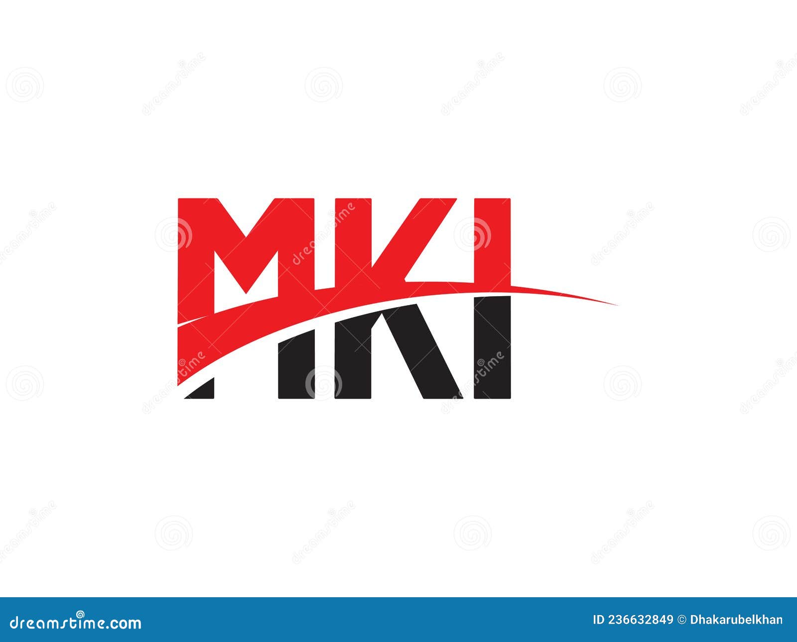 MKI Letter Initial Logo Design Cartoon Vector | CartoonDealer.com ...
