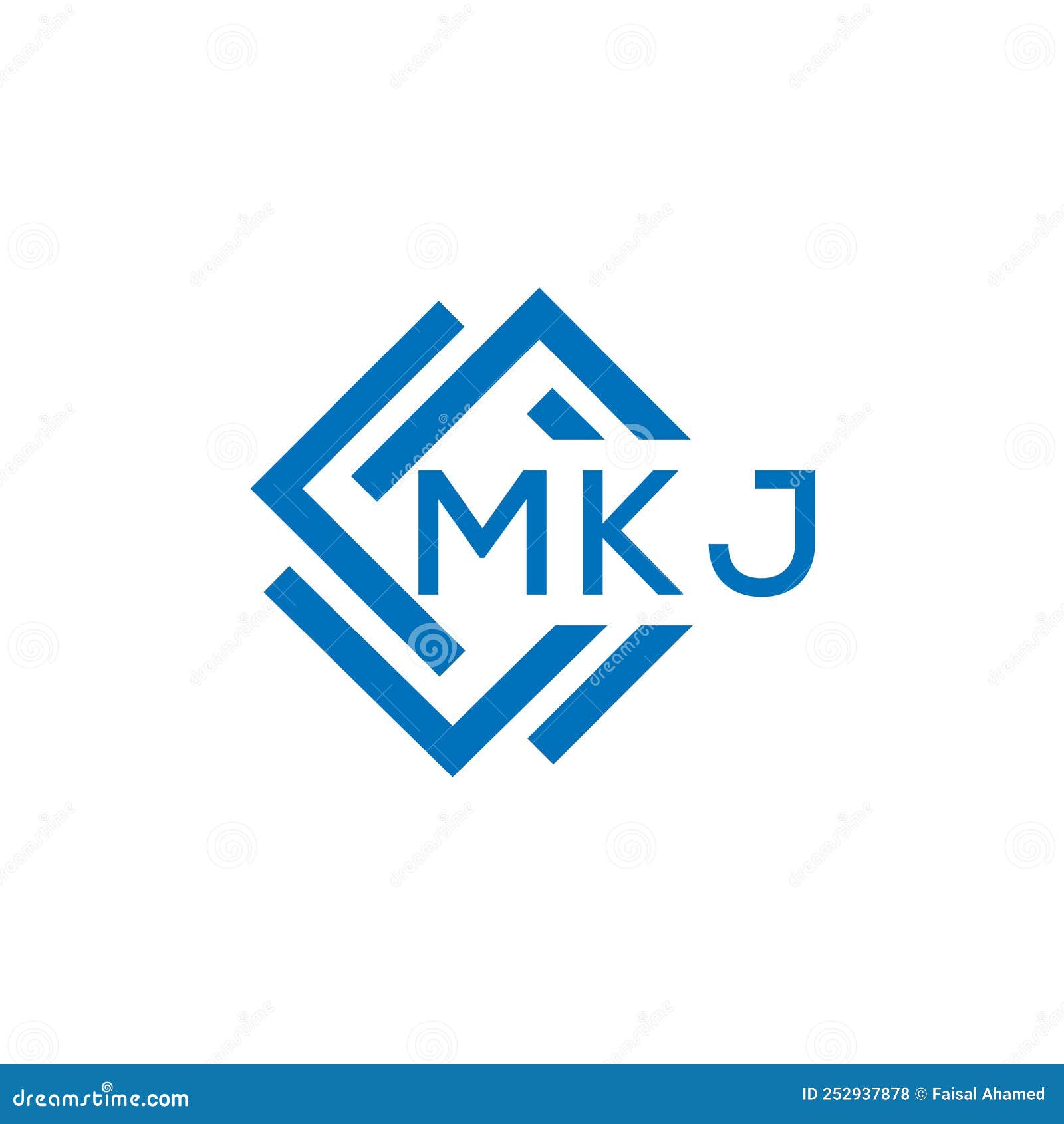 MKJ Letter Logo Design on White Background. MKJ Creative Circle Letter ...