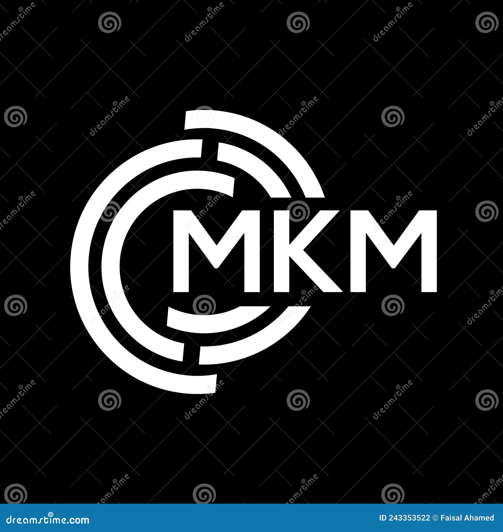 MKM Letter Logo Design. MKM Monogram Initials Letter Logo Concept Stock ...