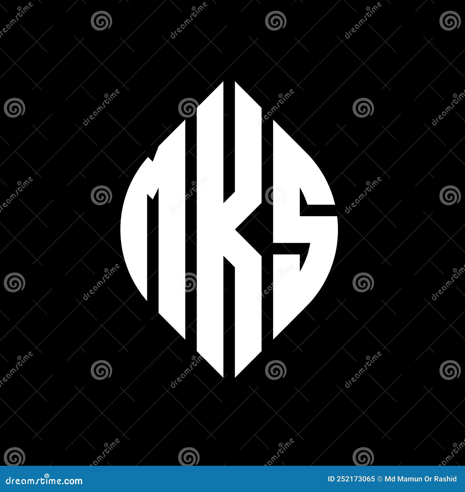 MKS Circle Letter Logo Design with Circle and Ellipse Shape. MKS ...