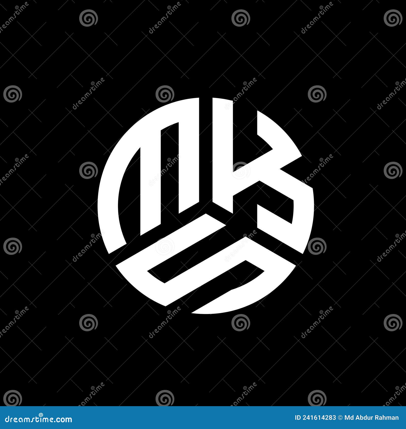 MKS Letter Logo Design On Black Background. MKS Creative Initials ...