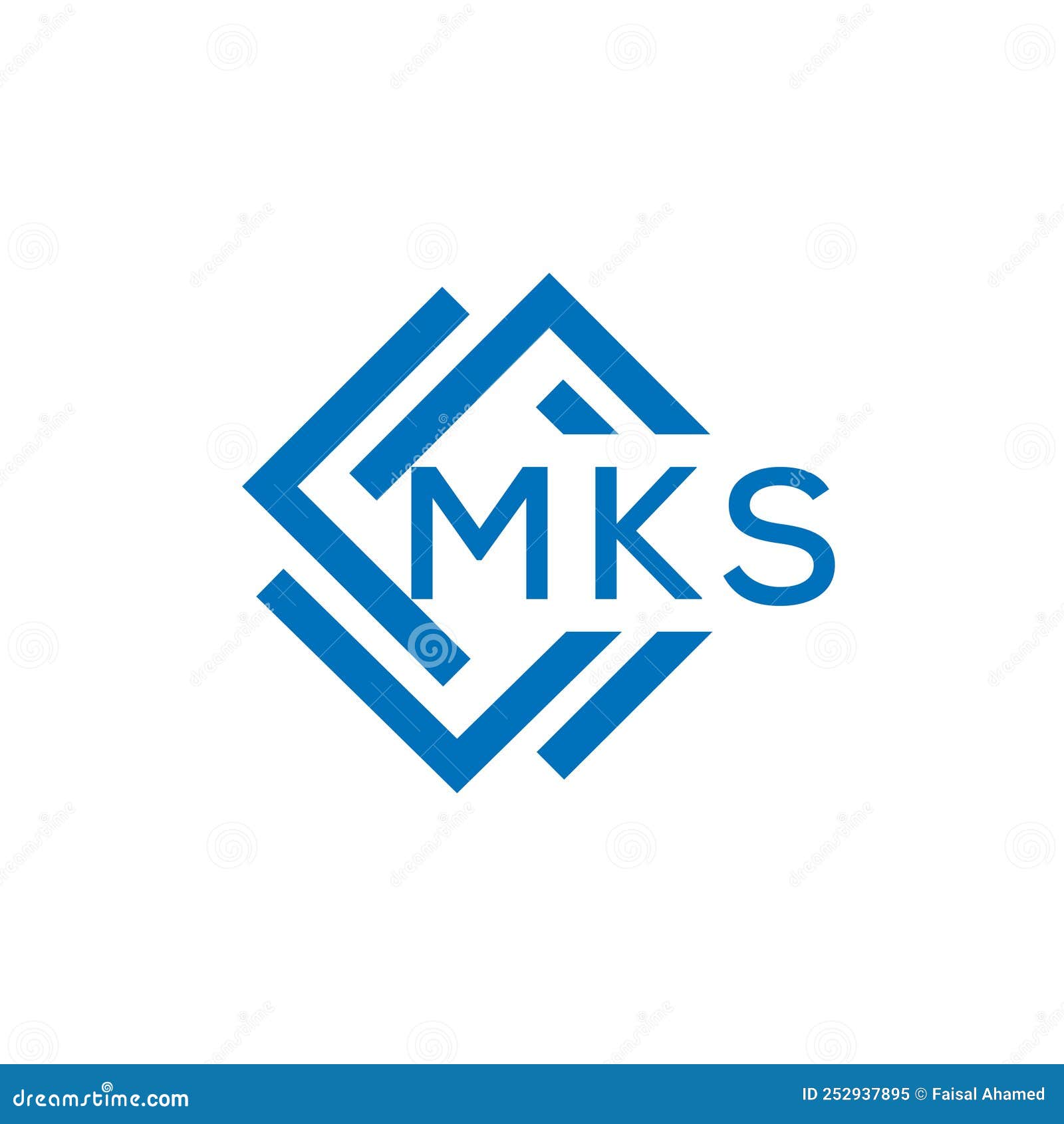 MKS Letter Logo Design On White Background. MKS Creative Circle Letter ...
