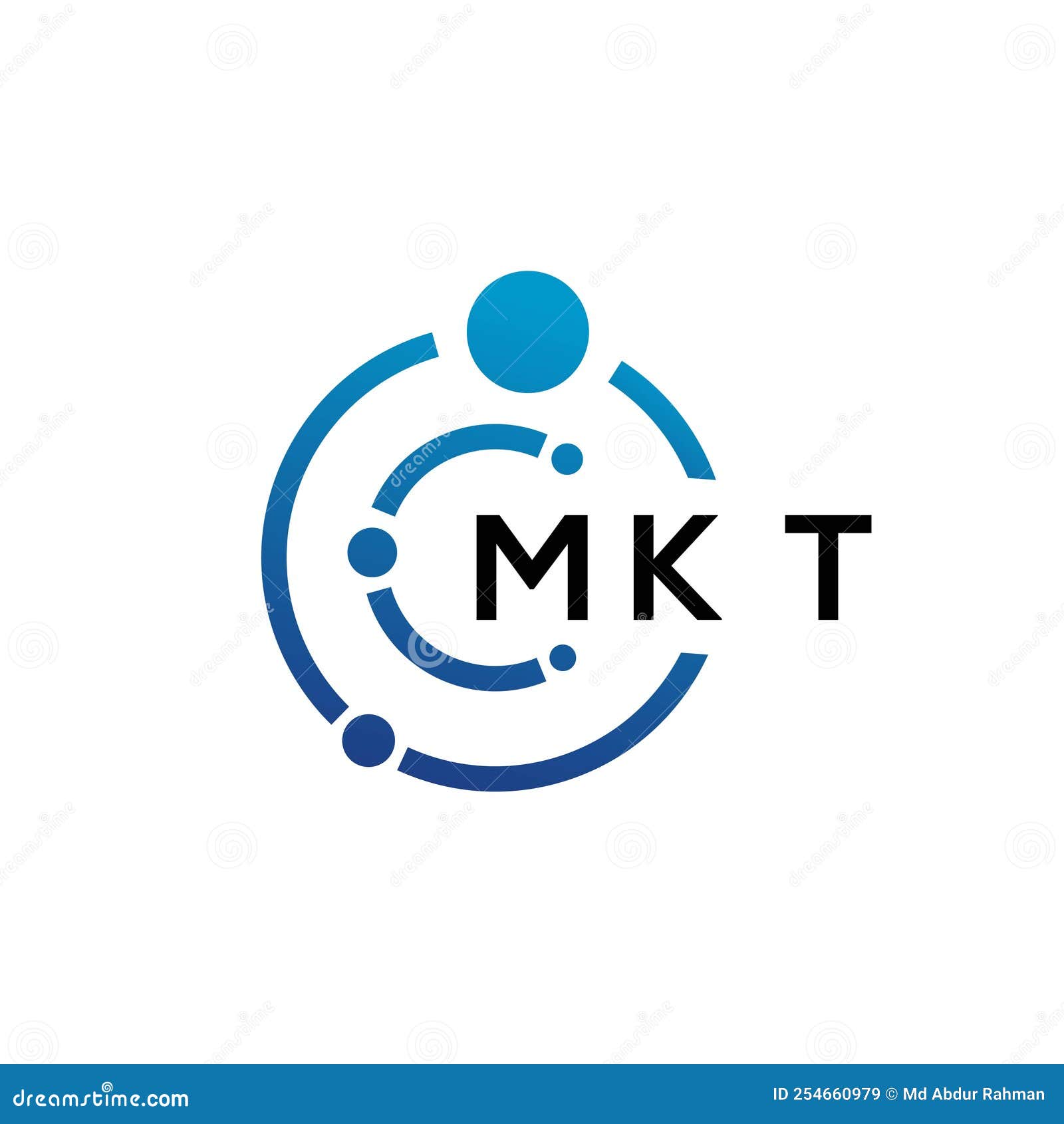 MKT Letter Technology Logo Design on White Background. MKT Creative ...