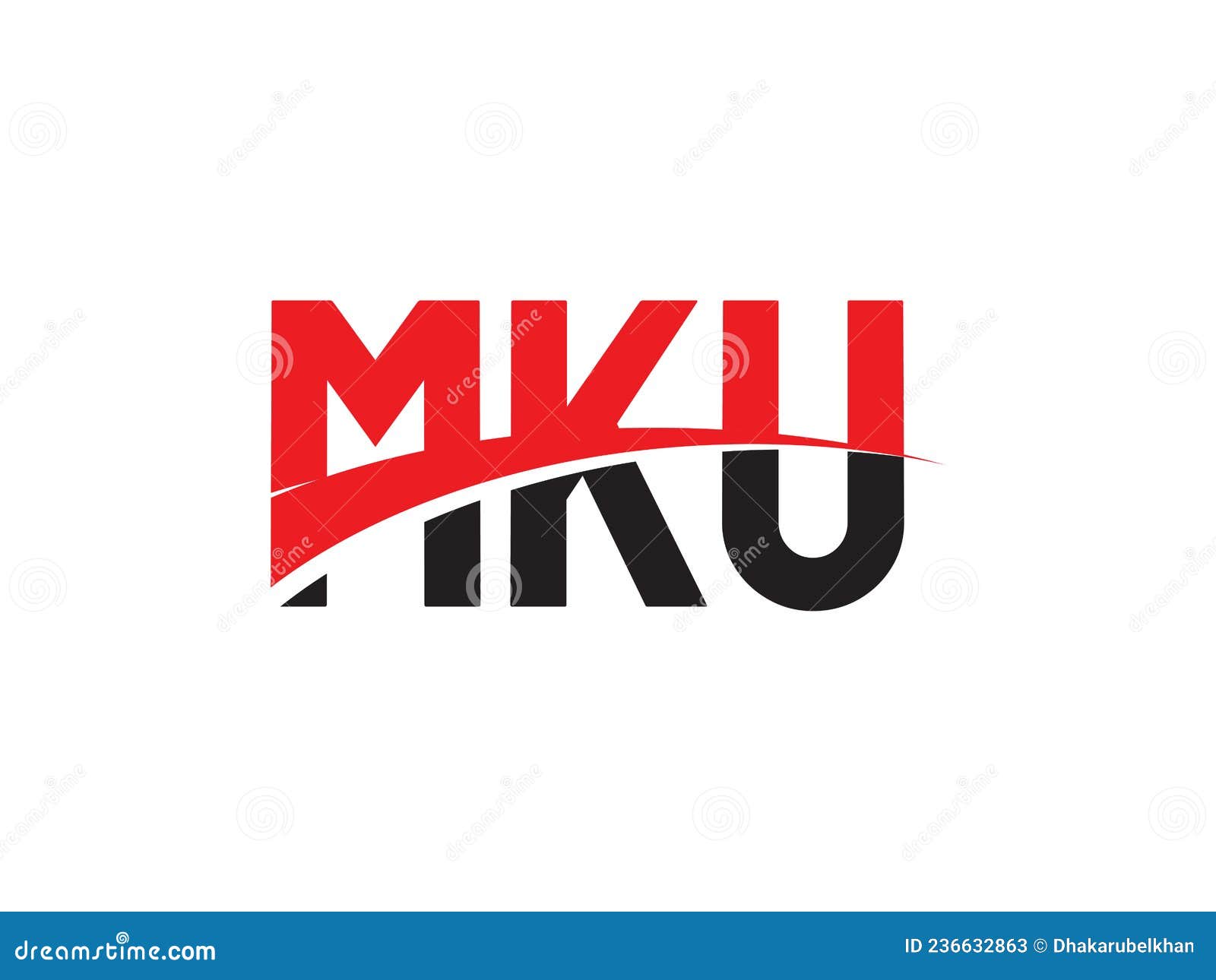MKU Letter Initial Logo Design Stock Vector - Illustration of black ...