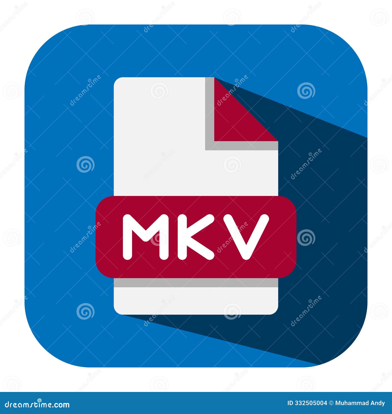Mkv File Type Flat Icon. Video File Format with a Minimalist Design ...