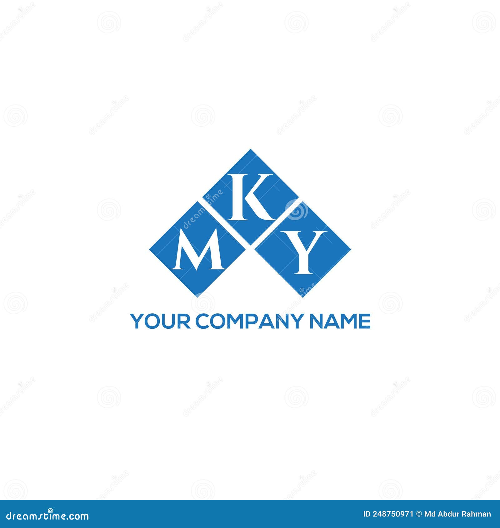 MKY Letter Logo Design on WHITE Background. MKY Creative Initials ...