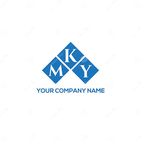 MKY Letter Logo Design on WHITE Background. MKY Creative Initials ...