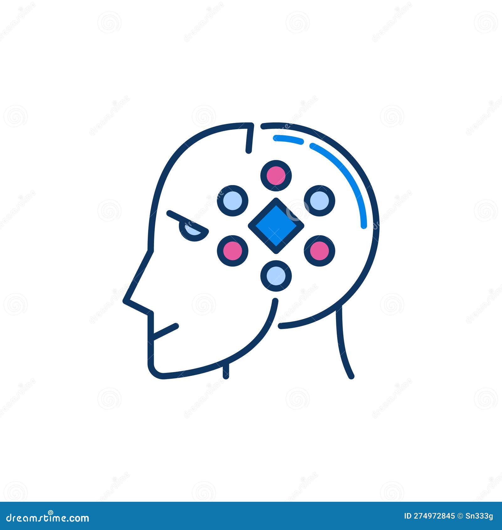 ML and AI Head Vector Machine Learning Concept Colored Icon Stock ...