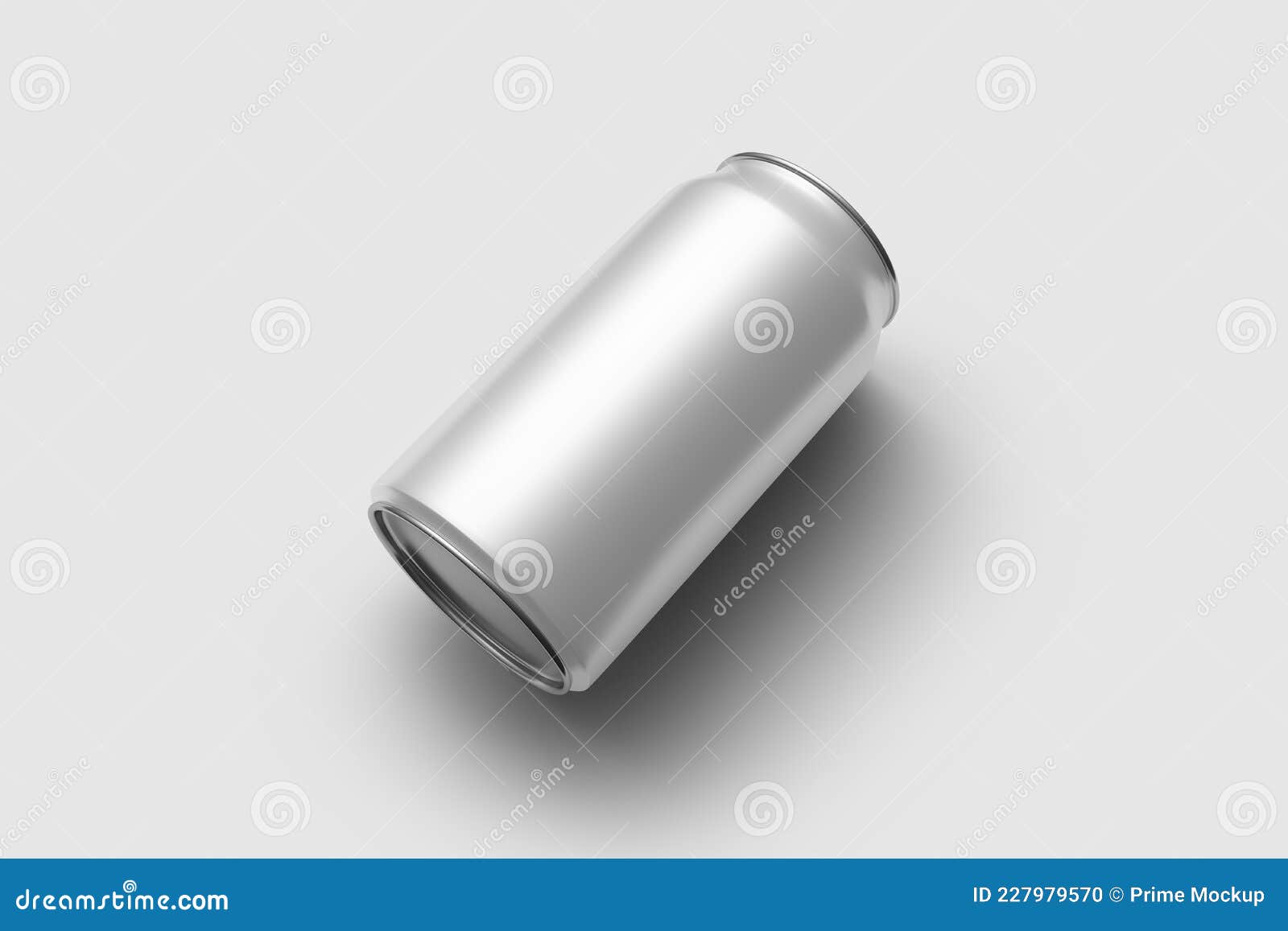 350ml Energy Drink Soda Can Mockup Template, Isolated on Light Grey ...