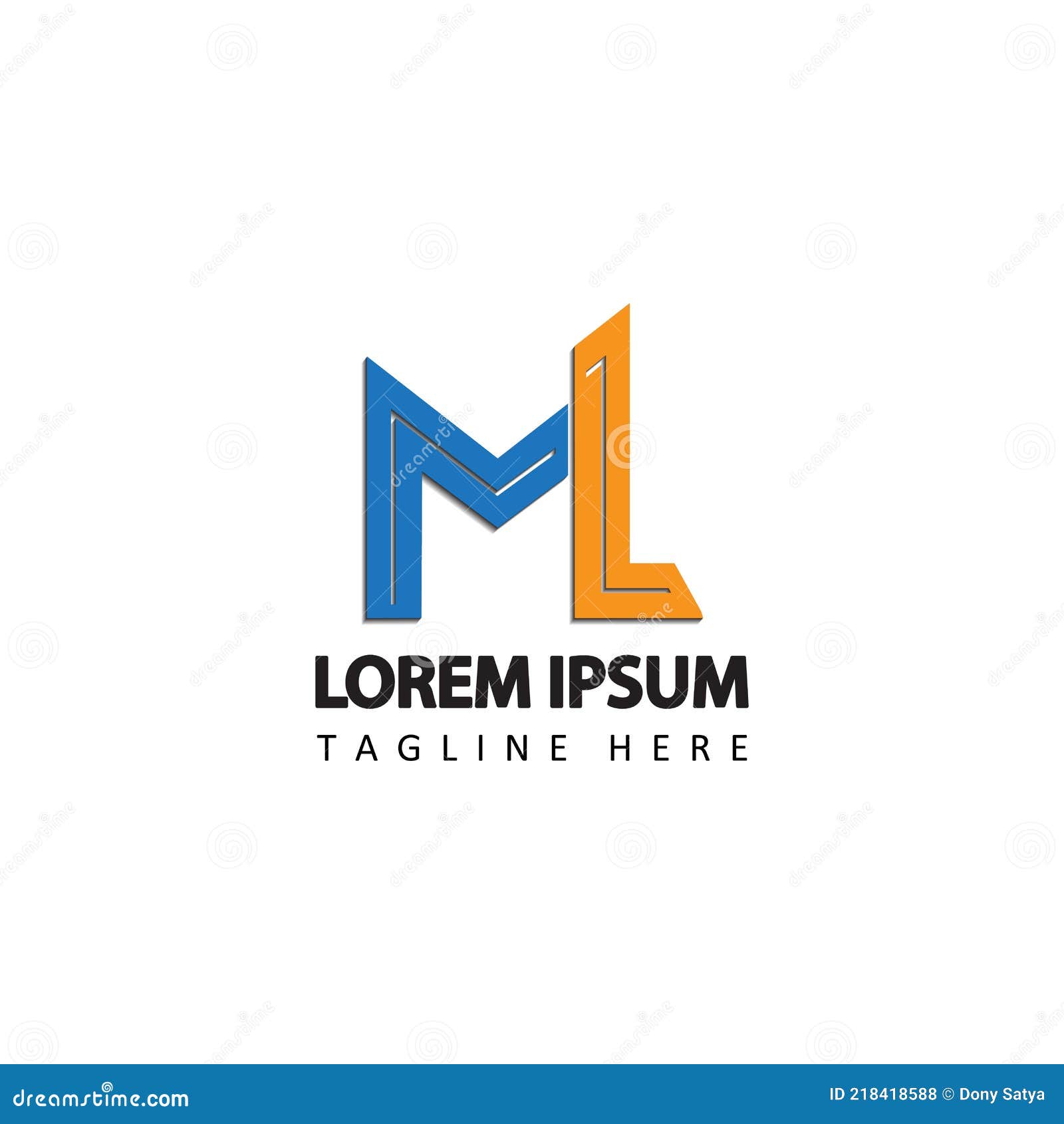 ML Initial Letter Linked Design Logo Vector in Isolated White ...