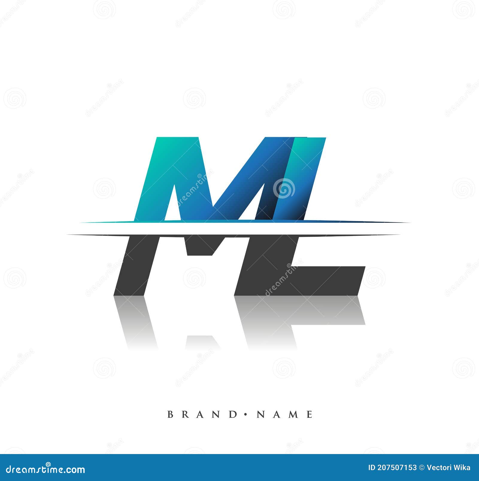 ML Initial Logo Company Name Colored Black and Blue, Simple and Modern ...