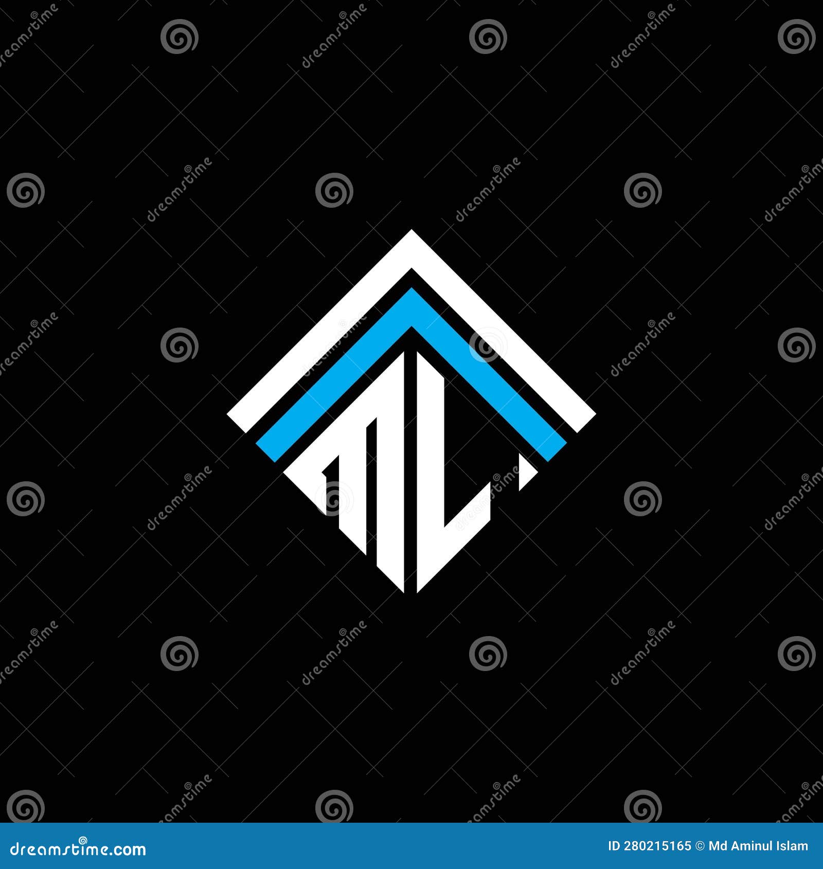 ML Letter Logo Creative Design with Vector Graphic, ML Stock Vector ...