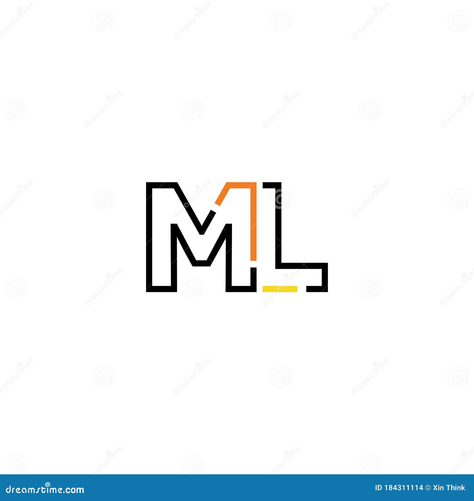 ML Letter Logo Icon Design Template Elements Stock Vector ...