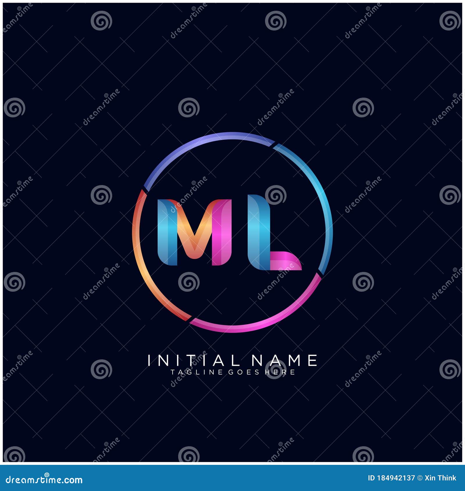 ML Letter Logo Icon Design Template Elements Stock Vector ...