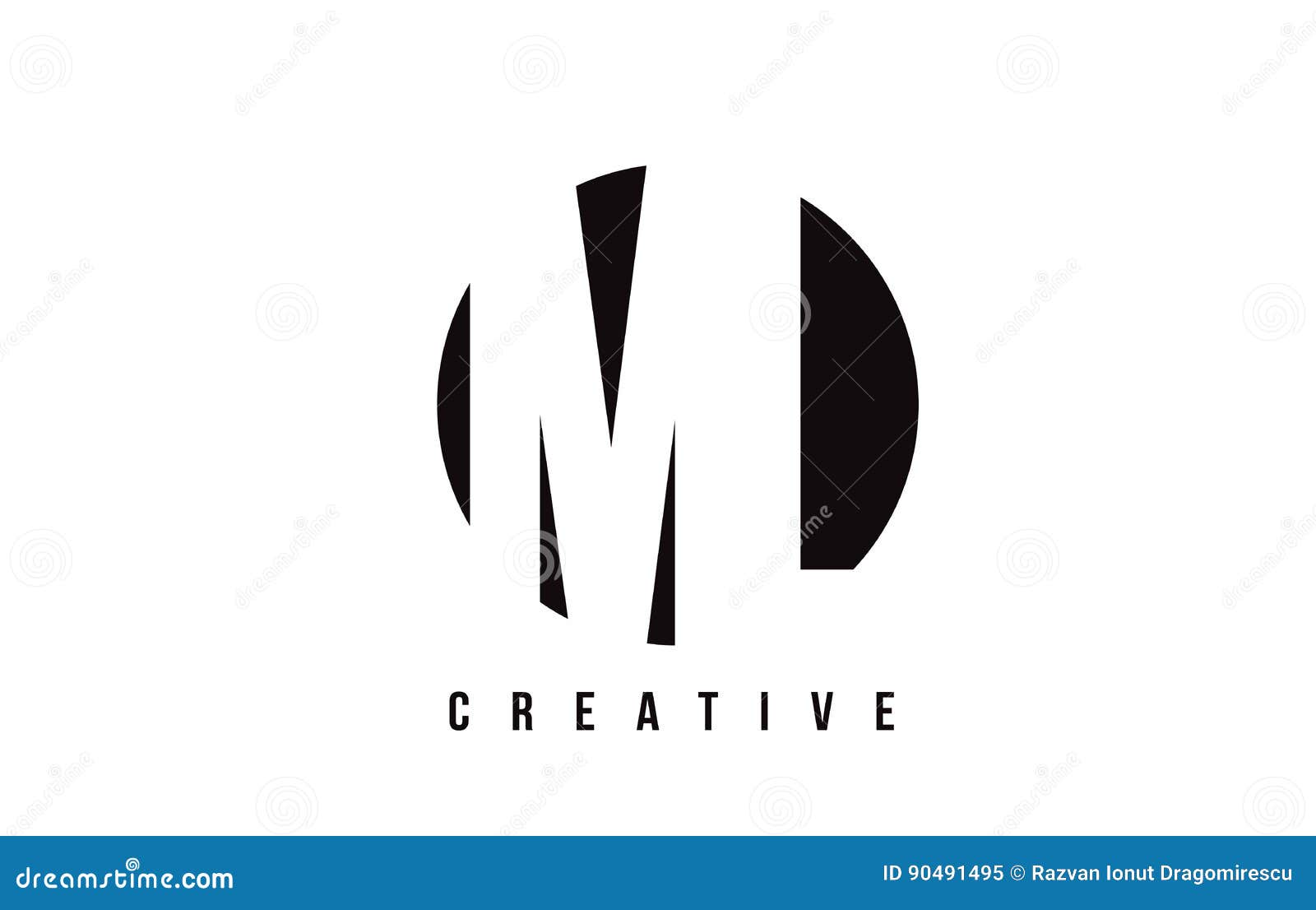 ML M L White Letter Logo Design with Circle Background. Stock Vector ...