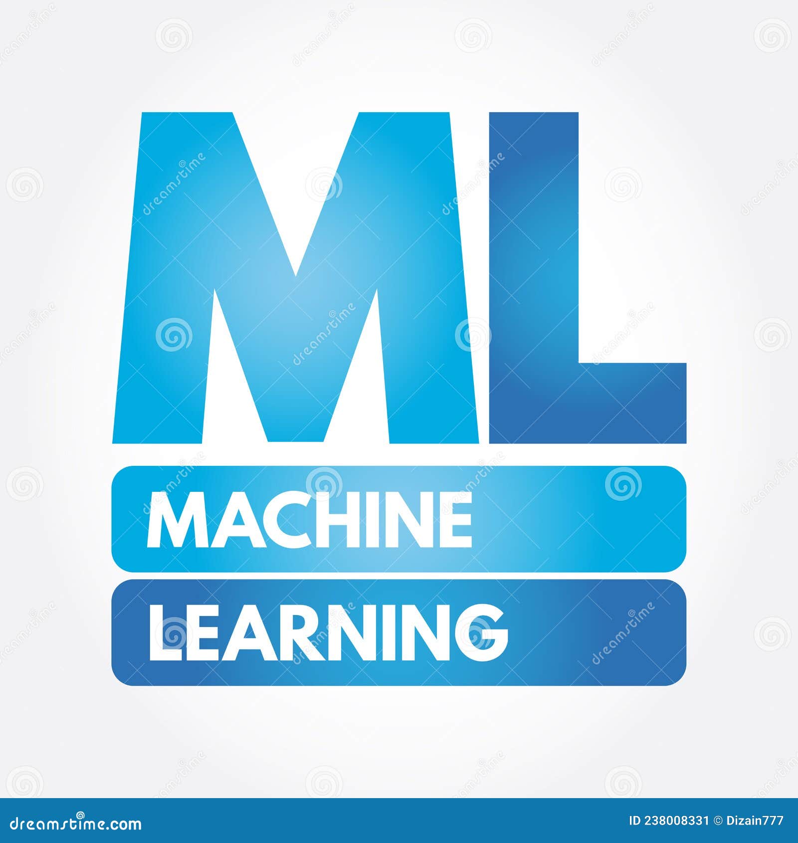 ML - Machine Learning Acronym, Education Concept Background Stock ...