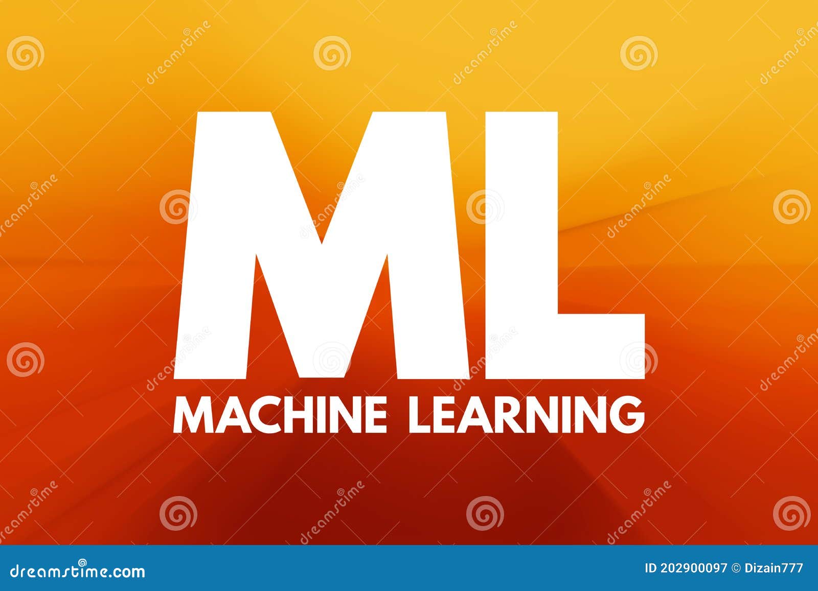 ML - Machine Learning Acronym, Education Concept Background Stock ...