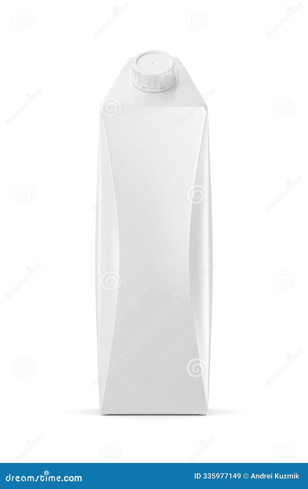 One Litre Carton Packaging Mockup For Dairy Products And Fruit Juice ...