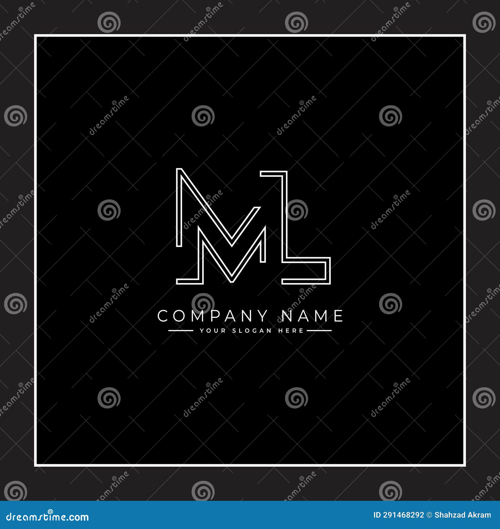 ML Vector Logo Template - Simple Icon for Initial Letter M and L ...