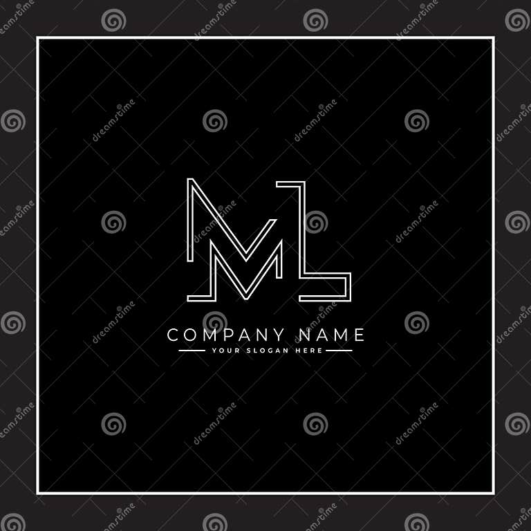 ML Vector Logo Template - Simple Icon for Initial Letter M and L ...