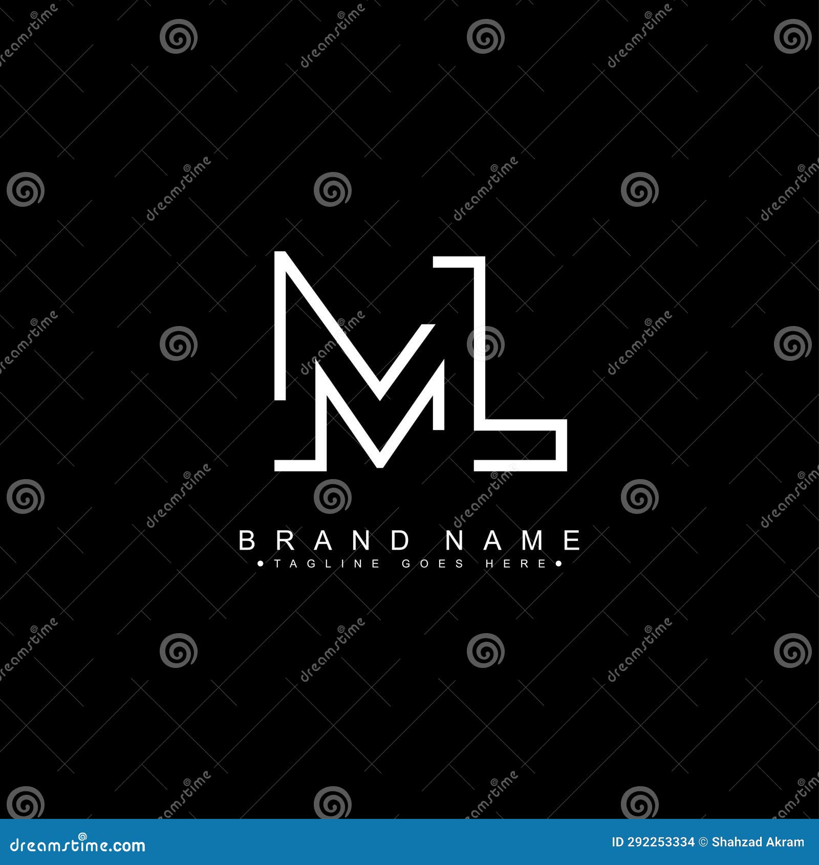 ML Vector Logo Template - Simple Icon for Initial Letter M and L ...
