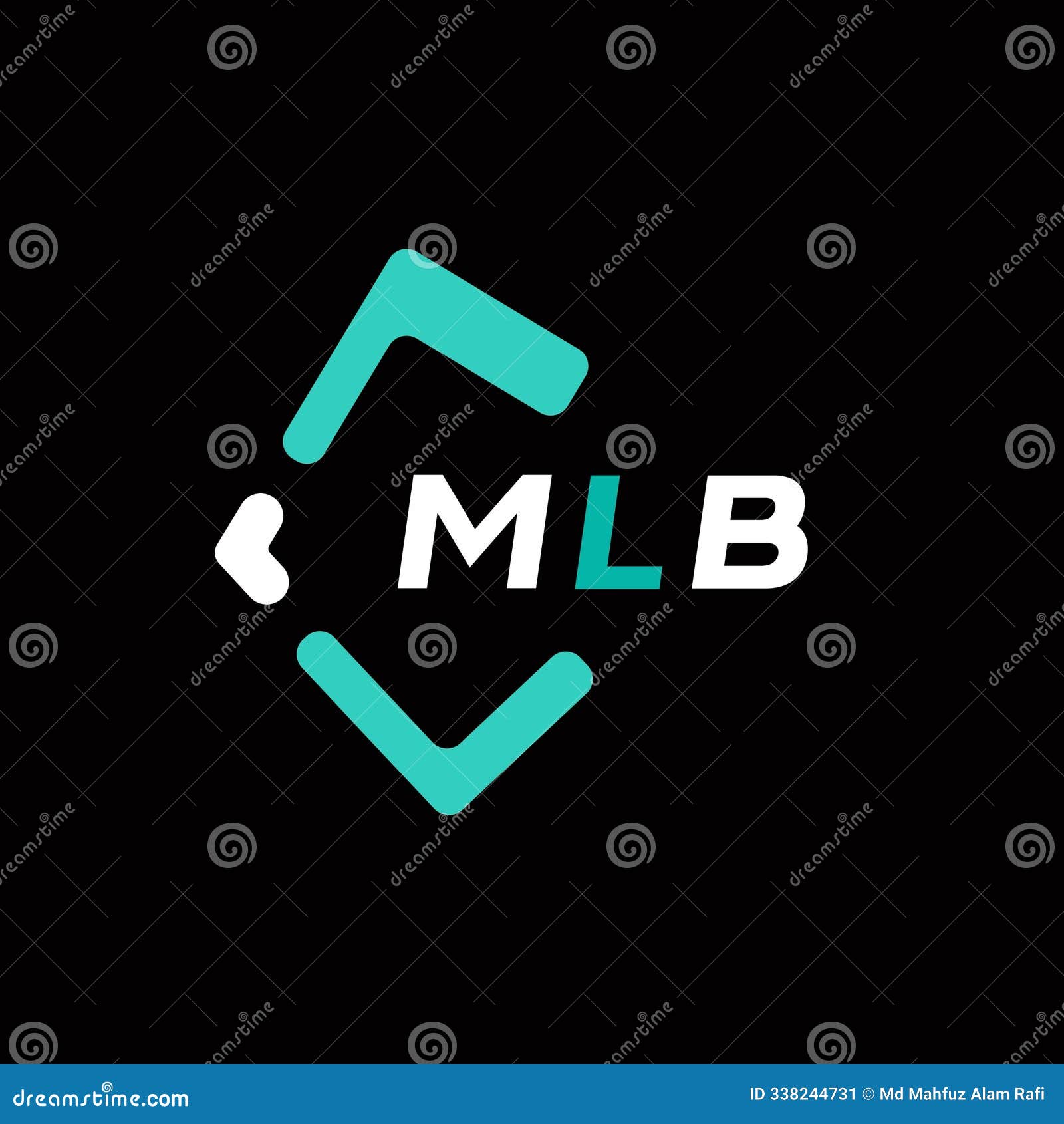 MLB Creative Minimalist Letter Logo. MLB Unique Vector Initials ...