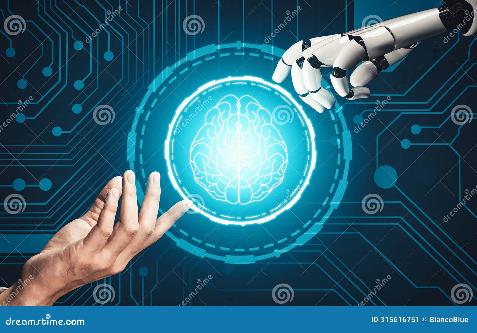 MLB Futuristic AI Thinking of Droid Robot Artificial Intelligence ...