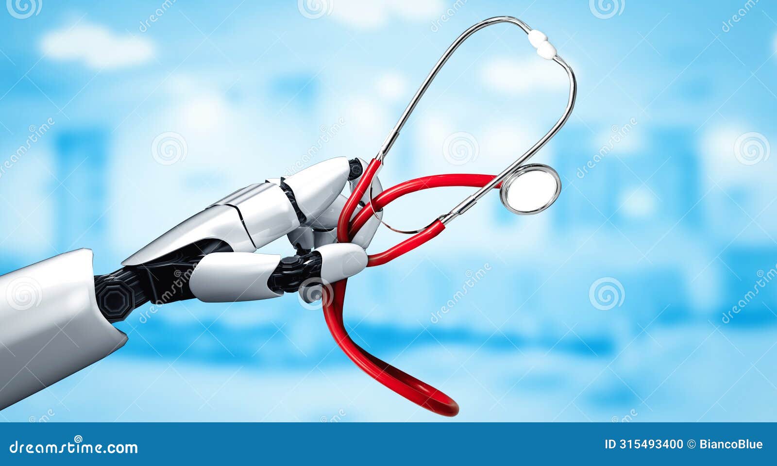 MLB 3D Rendering Medical Artificial Intelligence Robot Stock Illustration - Illustration of ...