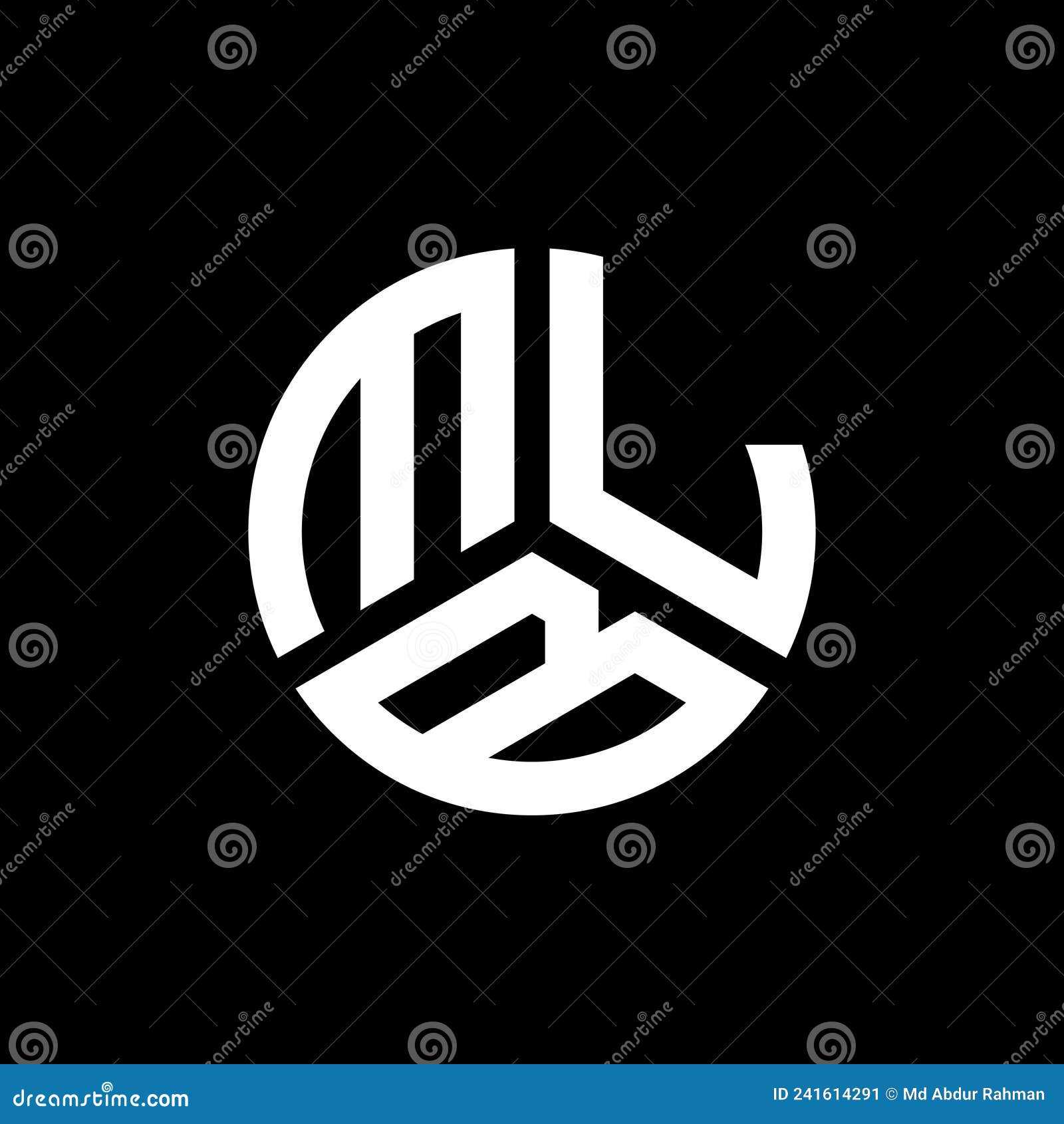 MLB Letter Logo Design on Black Background. MLB Creative Initials ...
