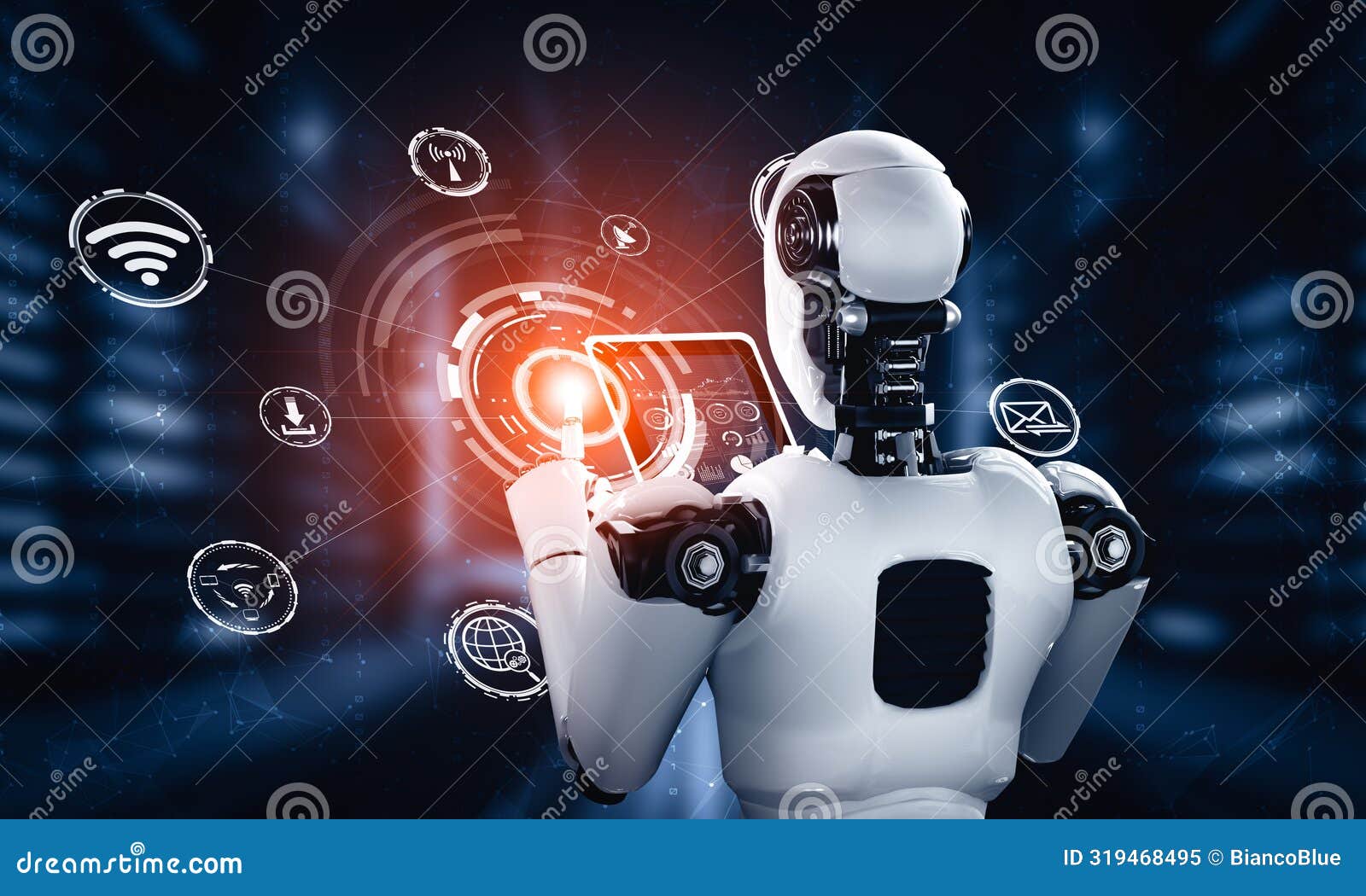 MLB Robot Humanoid Using Tablet Computer for Global Network Connection ...