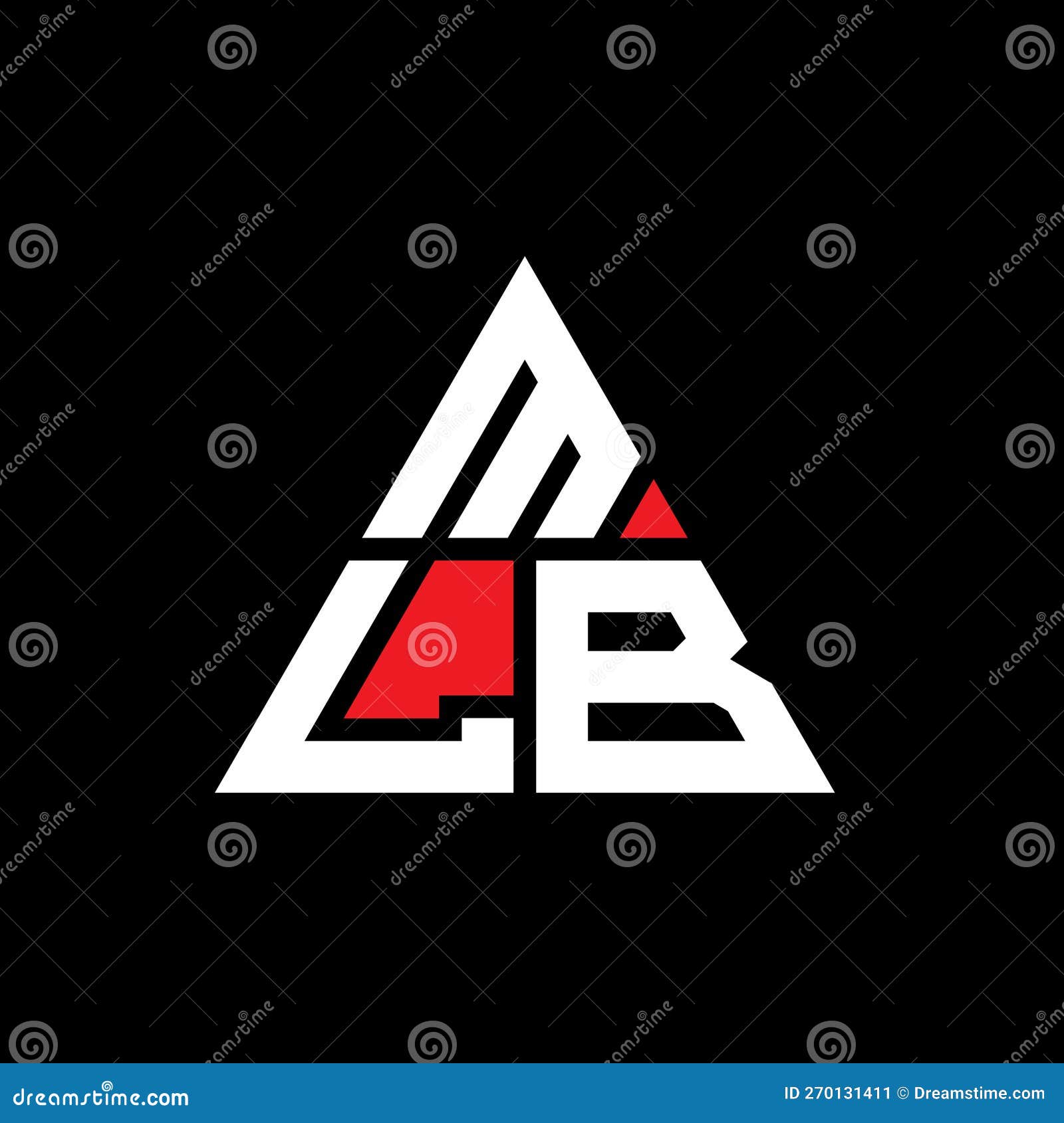 MLB Triangle Letter Logo Design with Triangle Shape. MLB Triangle Logo ...