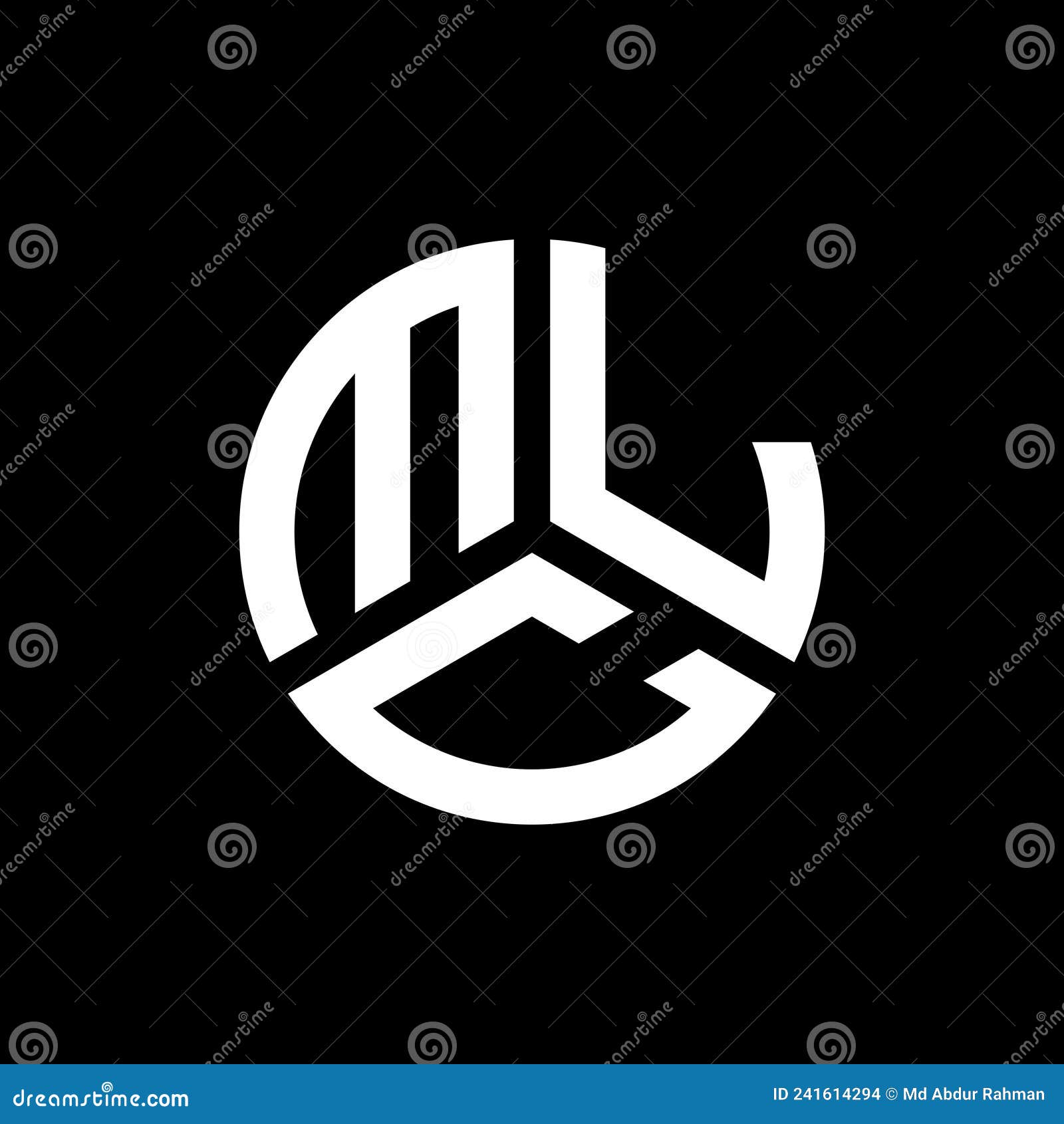 MLC Letter Logo Design on Black Background. MLC Creative Initials ...