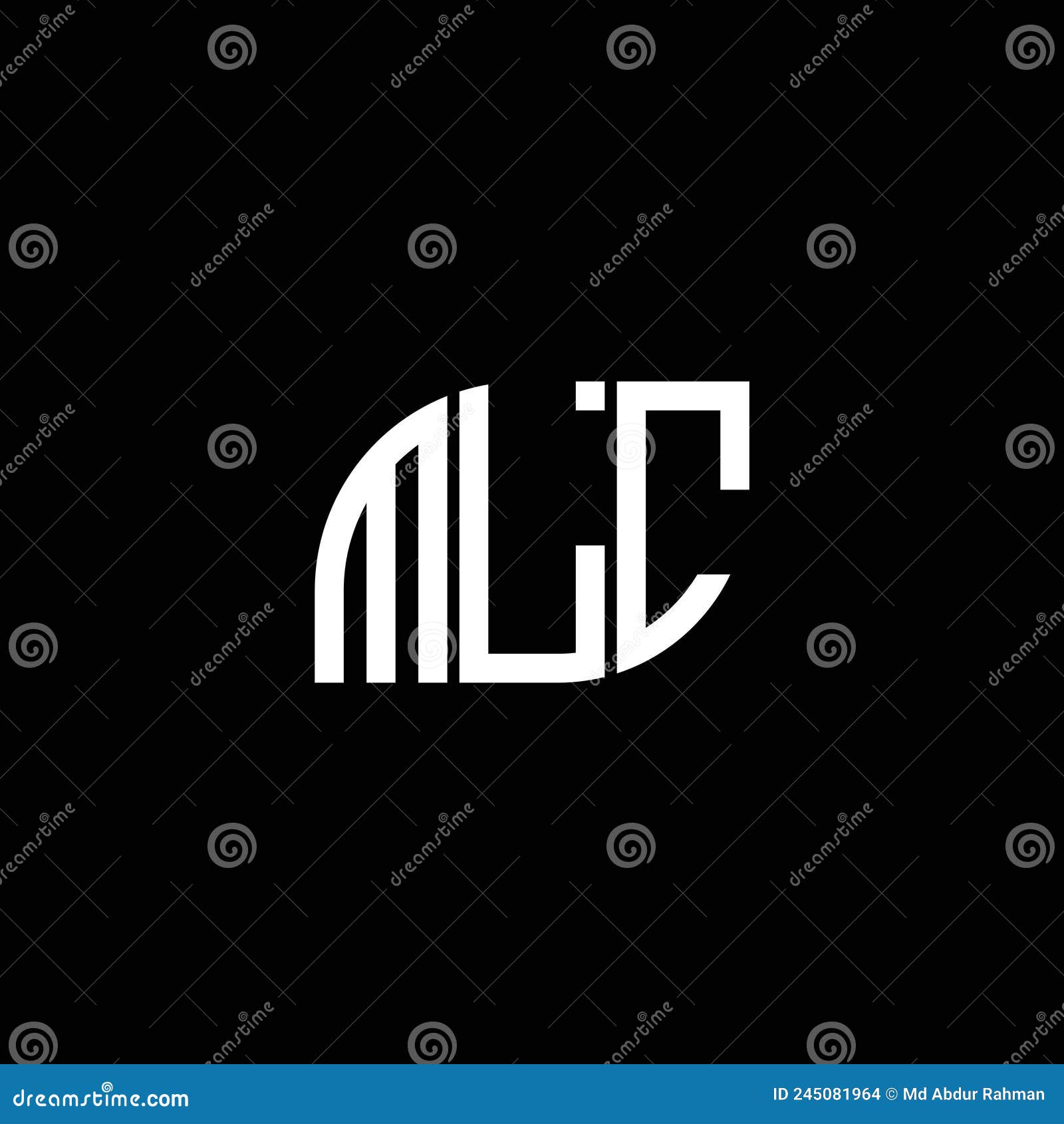 MLC Letter Logo Design on Black Background. MLC Creative Initials ...