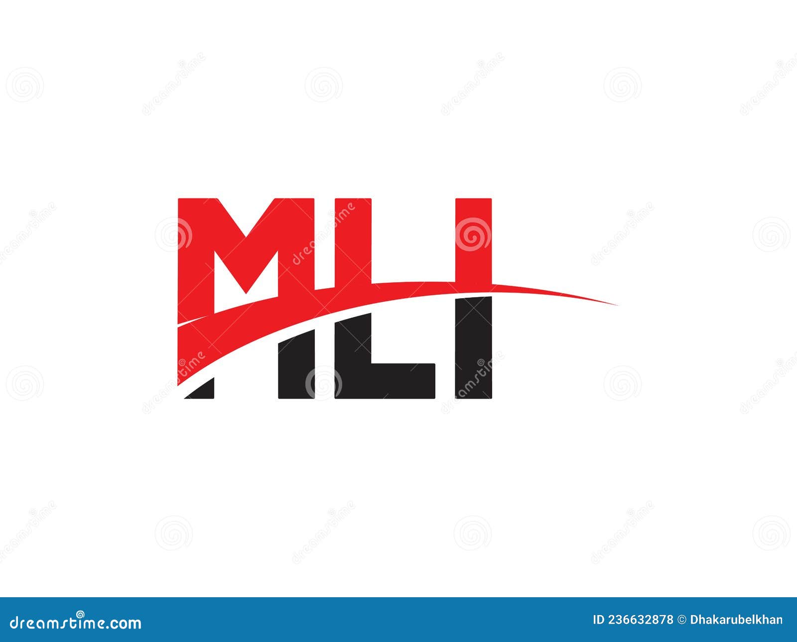 MLI Letter Initial Logo Design Stock Vector - Illustration of ligh ...
