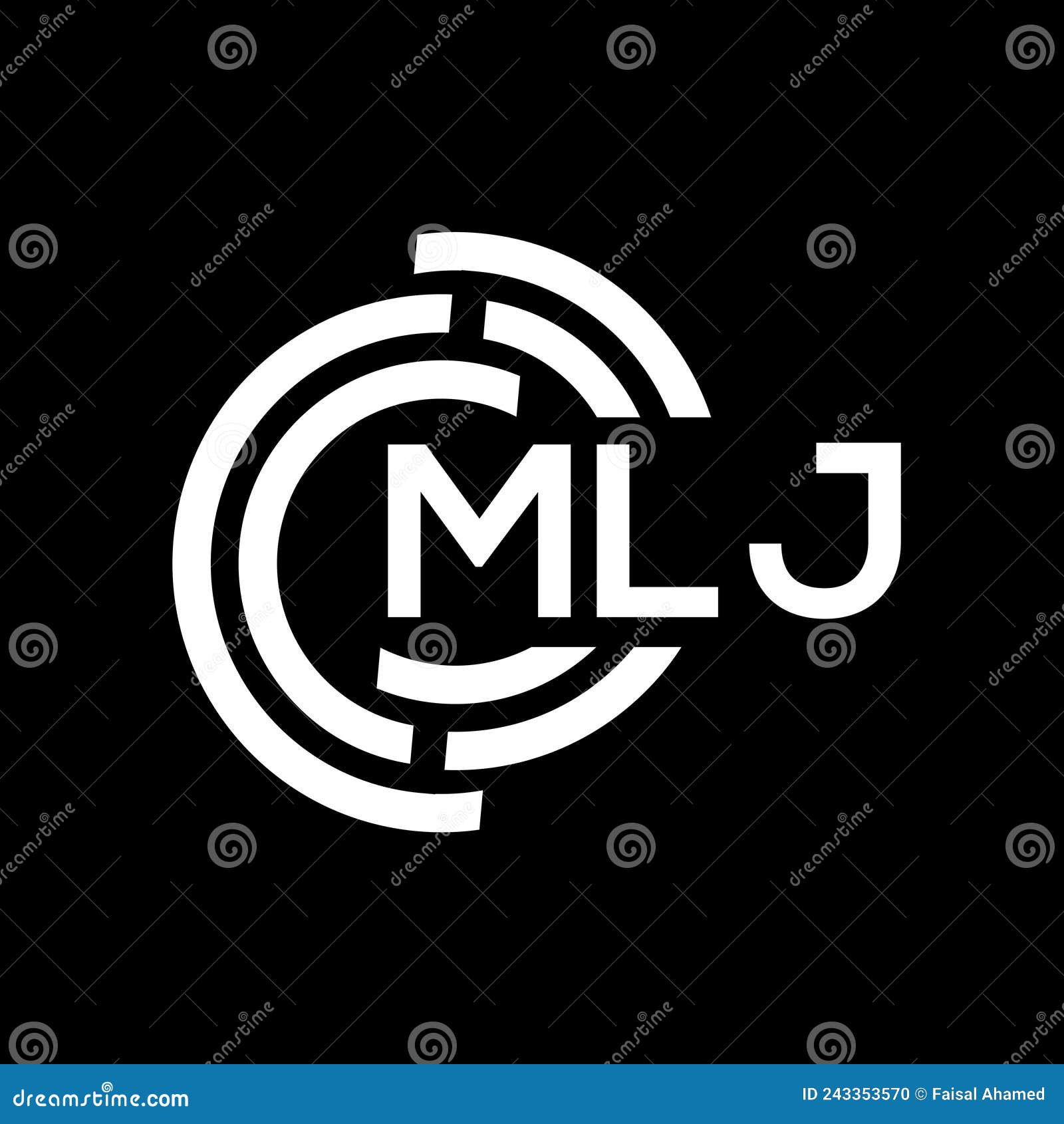 MLJ Letter Logo Design. MLJ Monogram Initials Letter Logo Concept Stock ...