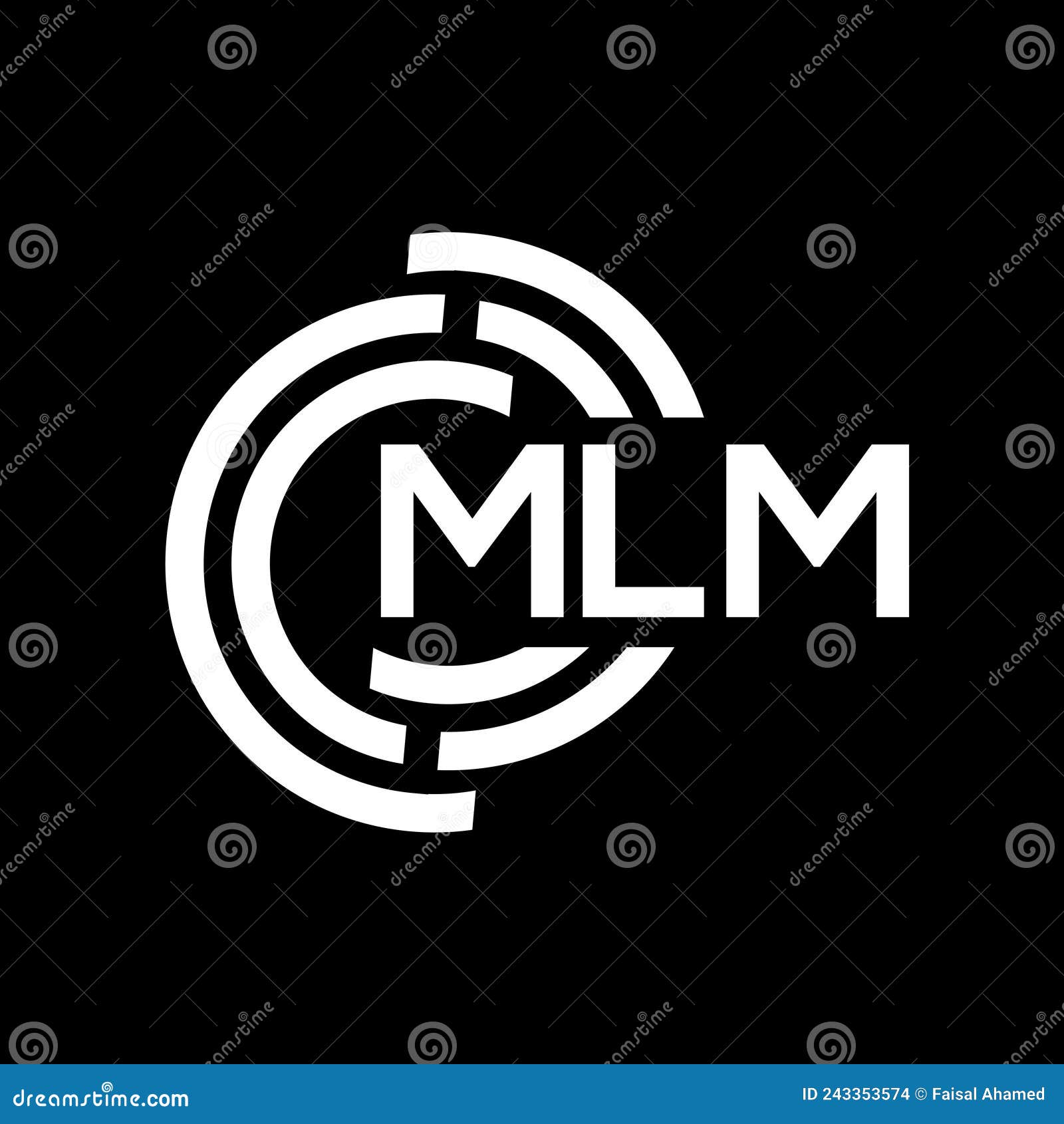 MLM Letter Logo Design. MLM Monogram Initials Letter Logo Concept Stock ...