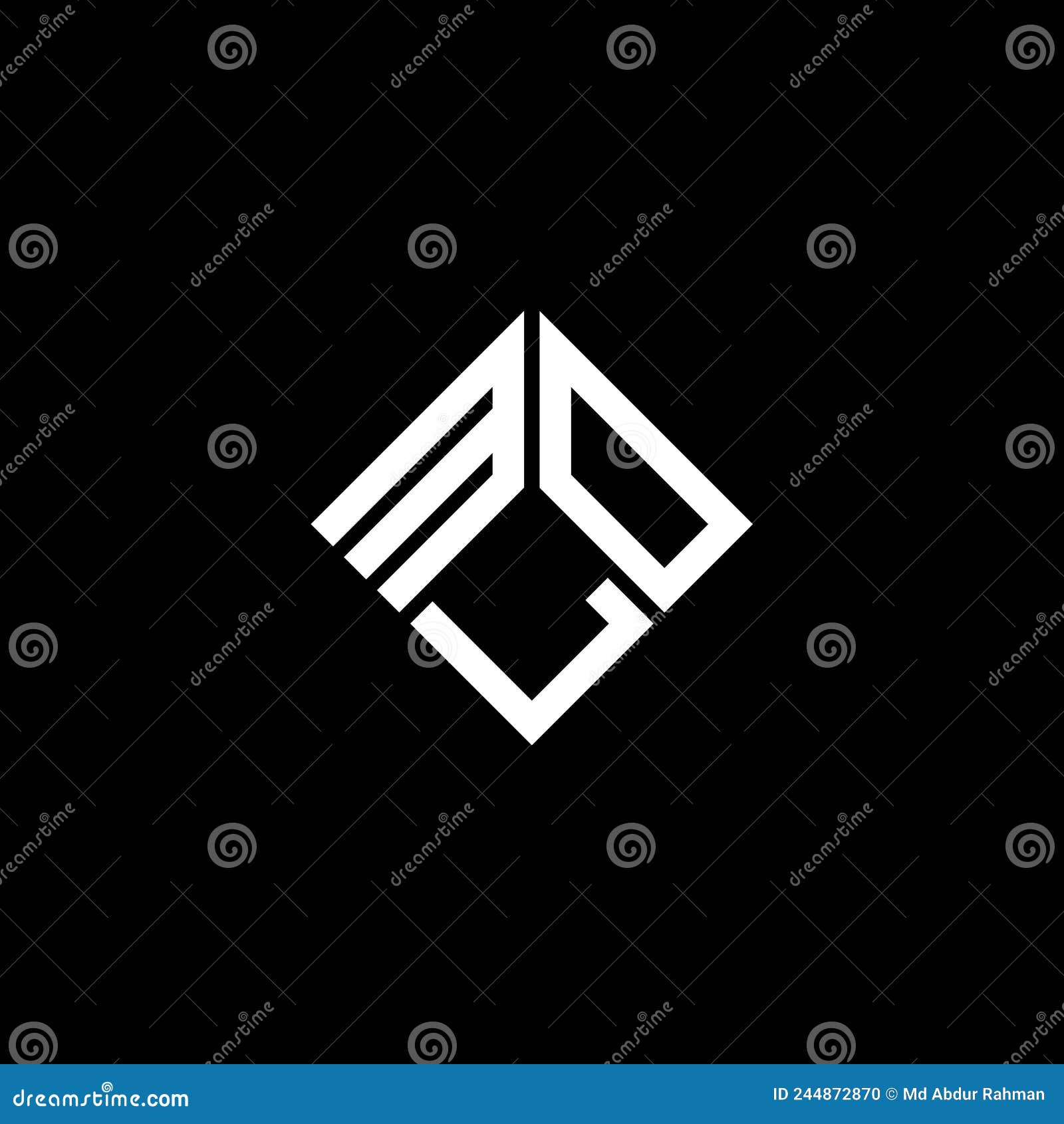 MLO Letter Logo Design on Black Background. MLO Creative Initials ...