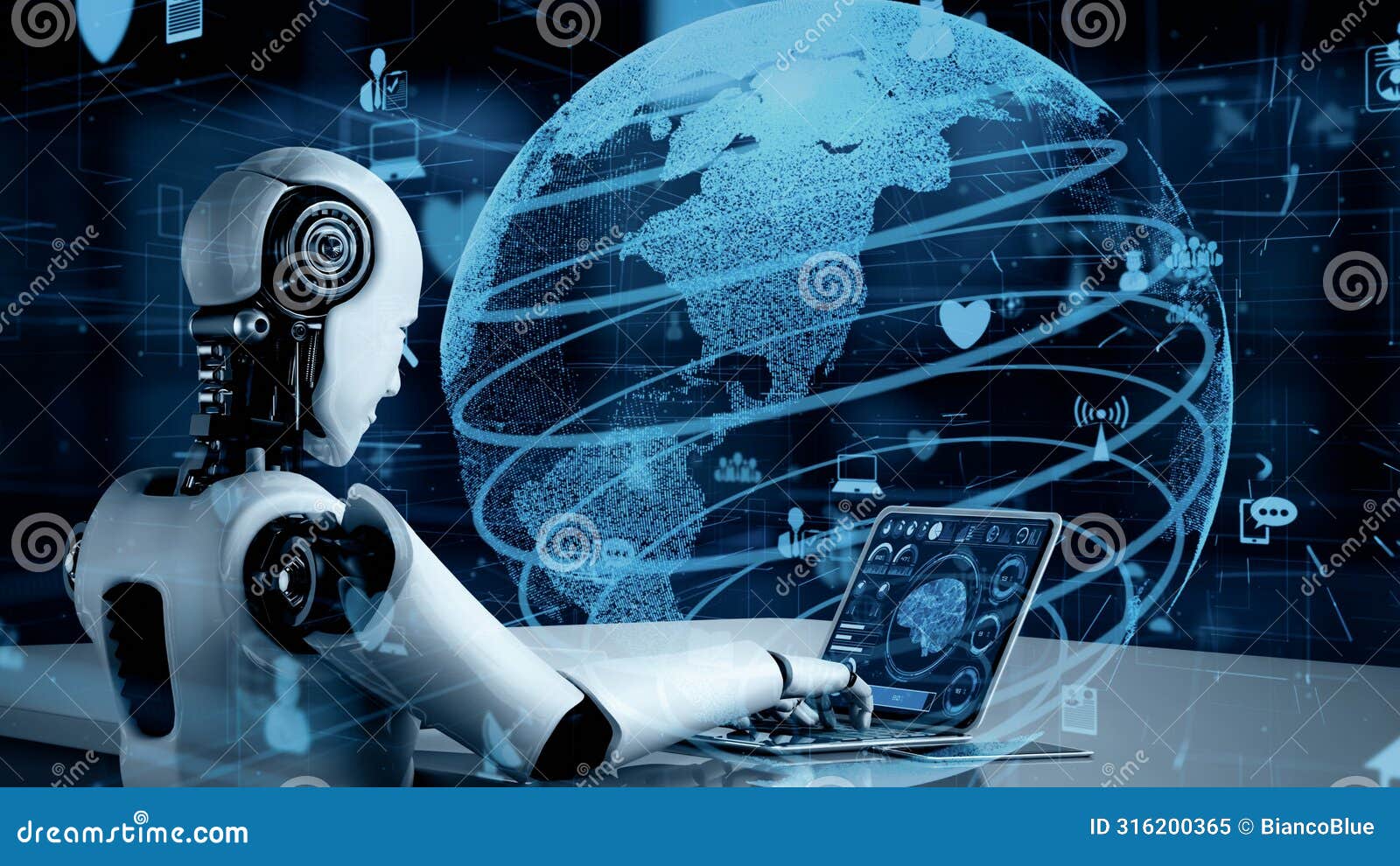 MLP Internet Connection Controlled by AI Robot Huminoid and Machine ...