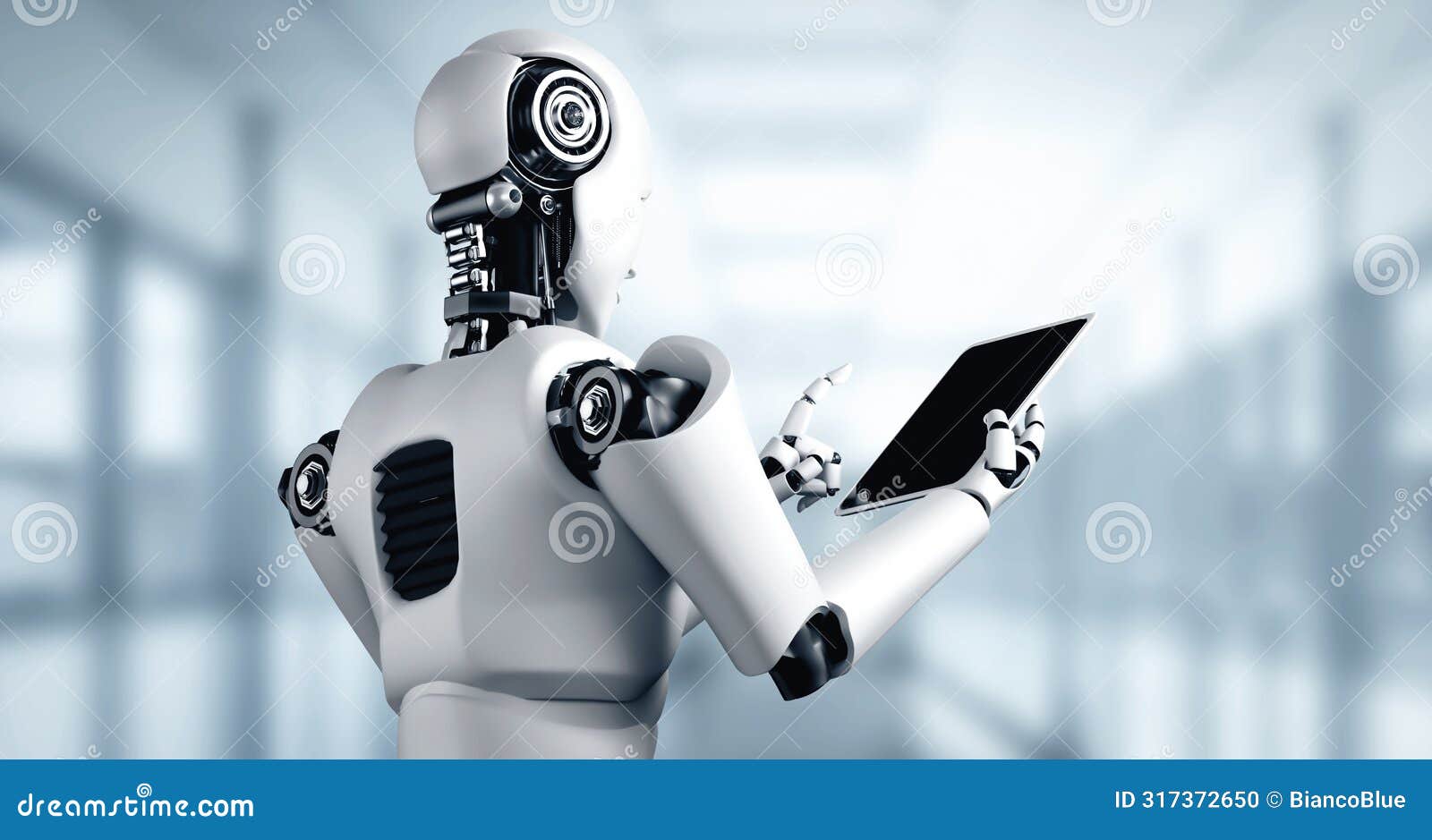 MLP Robot Humanoid Using Tablet Computer in Future Office Stock ...