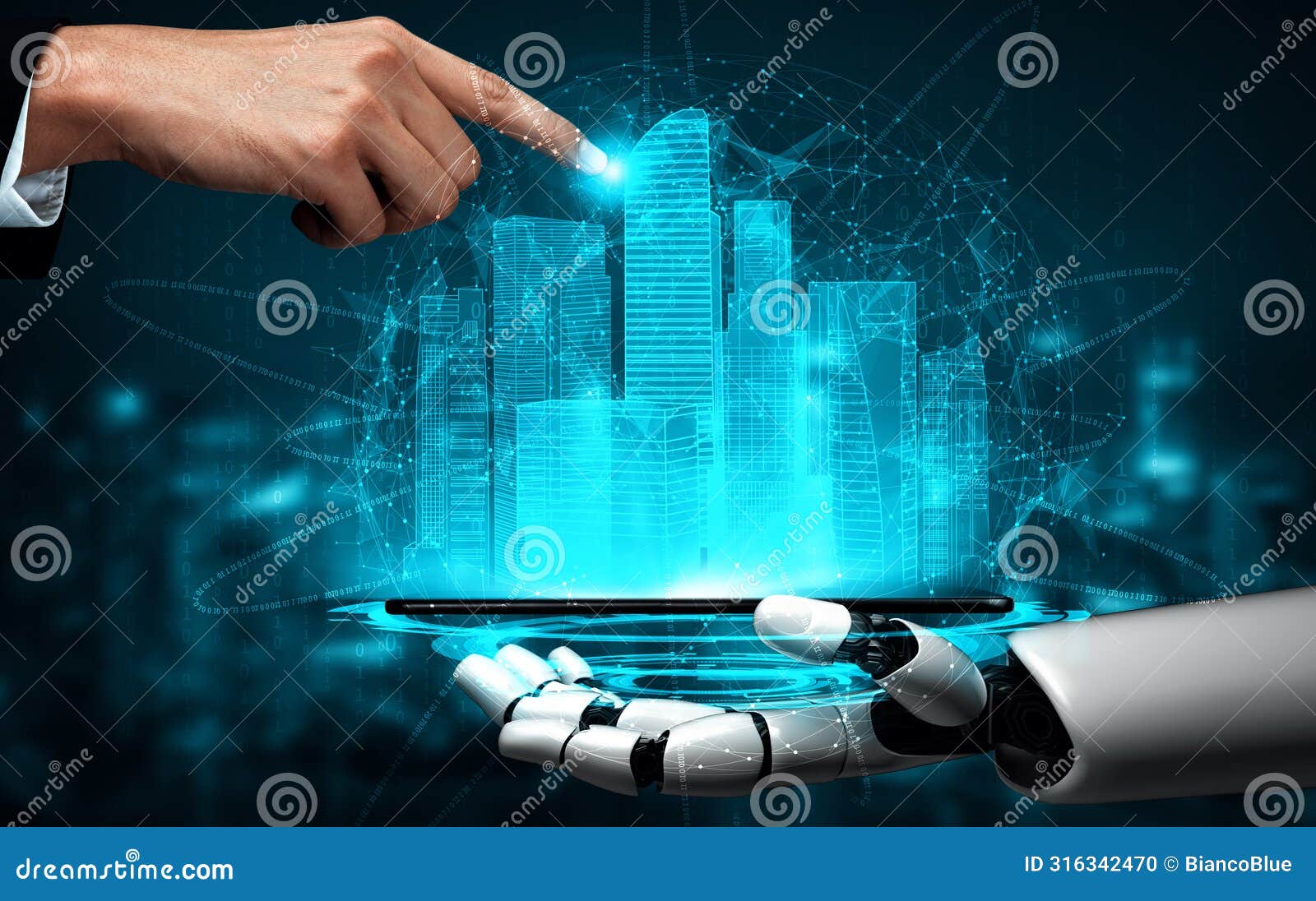 MLP Future Artificial Intelligence Robot and Cyborg. Stock Illustration ...