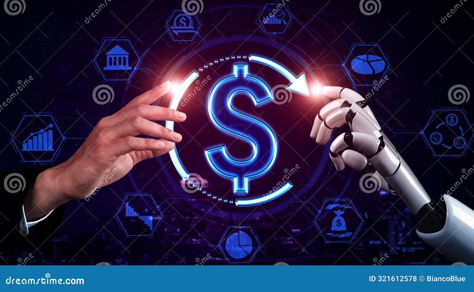 MLP Future Artificial Intelligence Robot and Cyborg. Stock Illustration ...