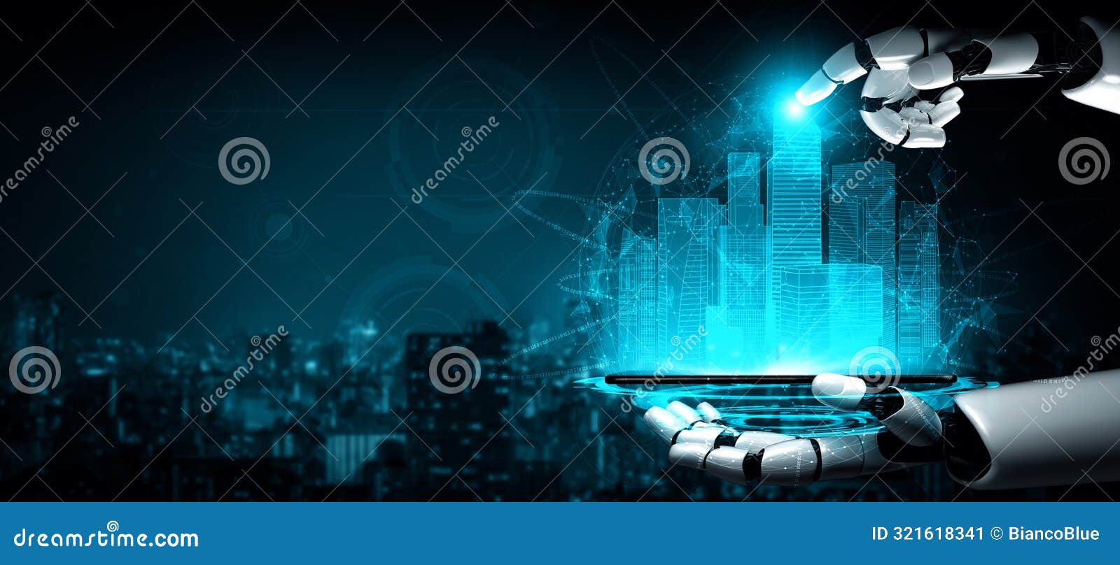 MLP Future Artificial Intelligence Robot and Cyborg. Stock Illustration ...