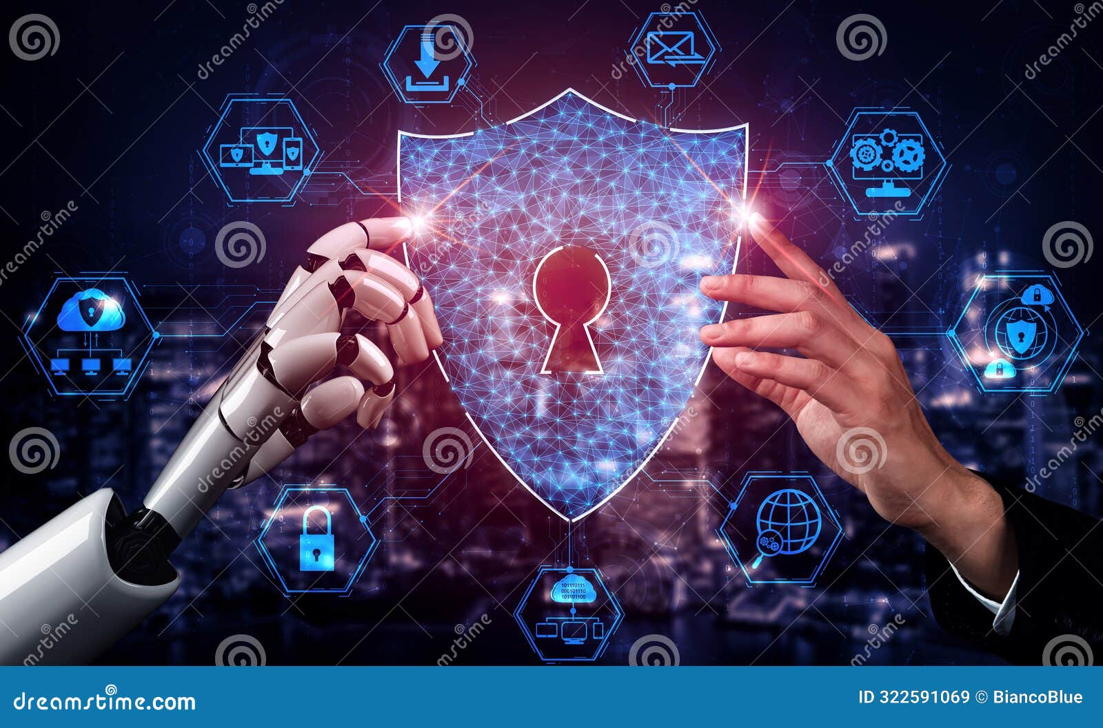 MLP Future Artificial Intelligence Robot and Cyborg. Stock Illustration ...