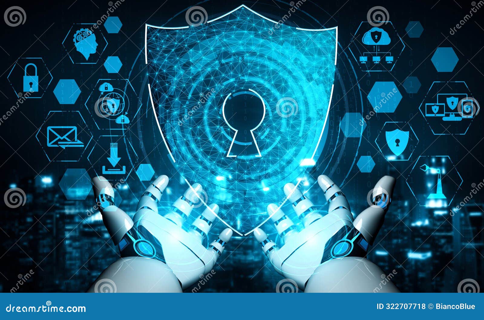 MLP Future Artificial Intelligence Robot and Cyborg. Stock Illustration ...