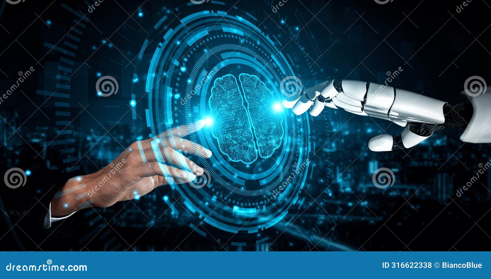 MLP Future Artificial Intelligence Robot and Cyborg. Stock Illustration ...