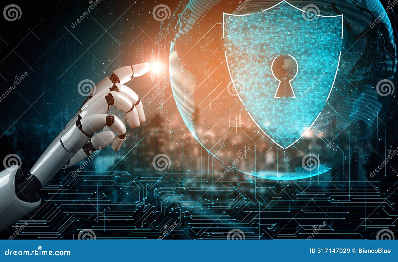 MLP Future Artificial Intelligence Robot and Cyborg. Stock Illustration ...