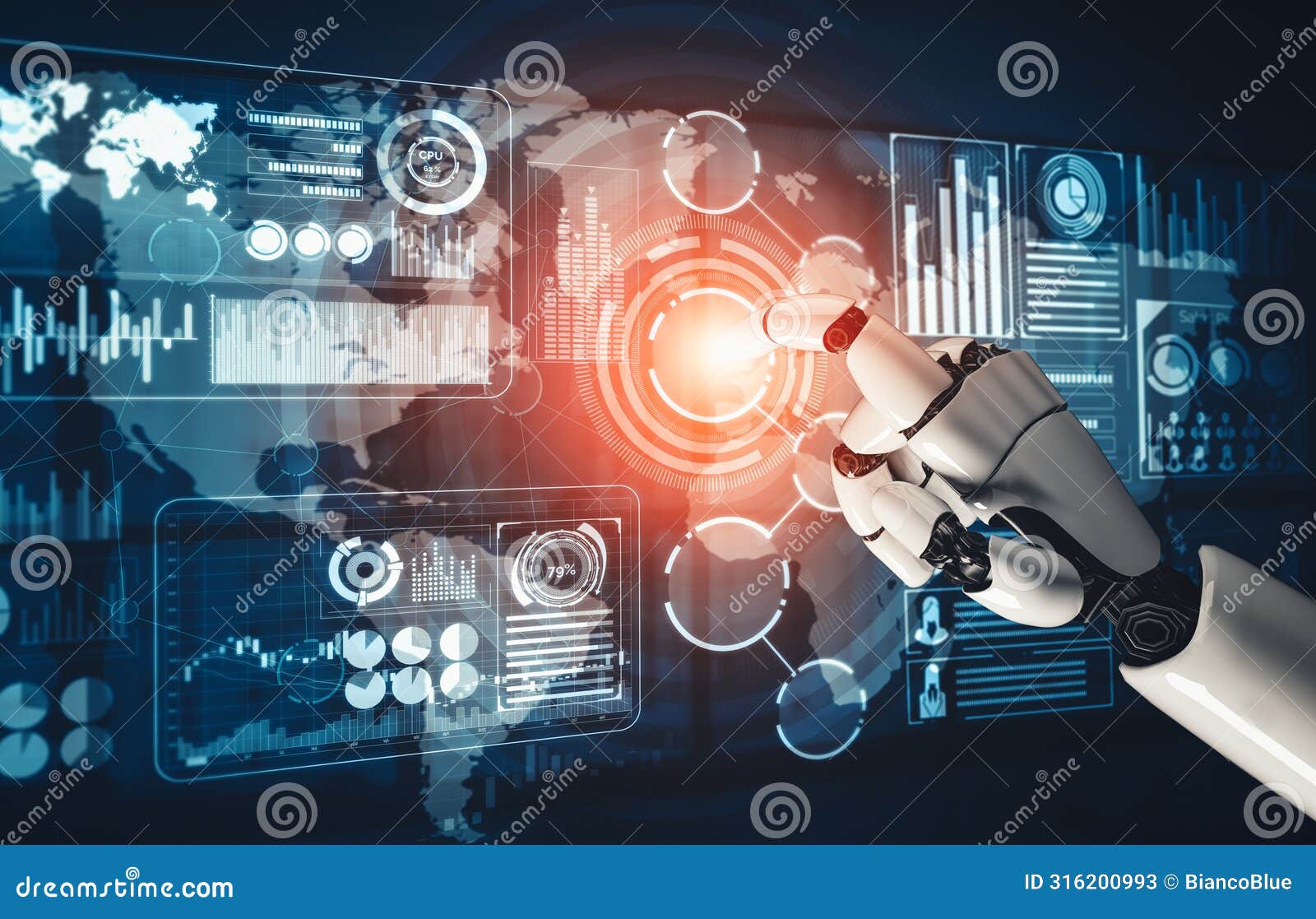 MLP Futuristic AI Thinking of Droid Robot Artificial Intelligence ...