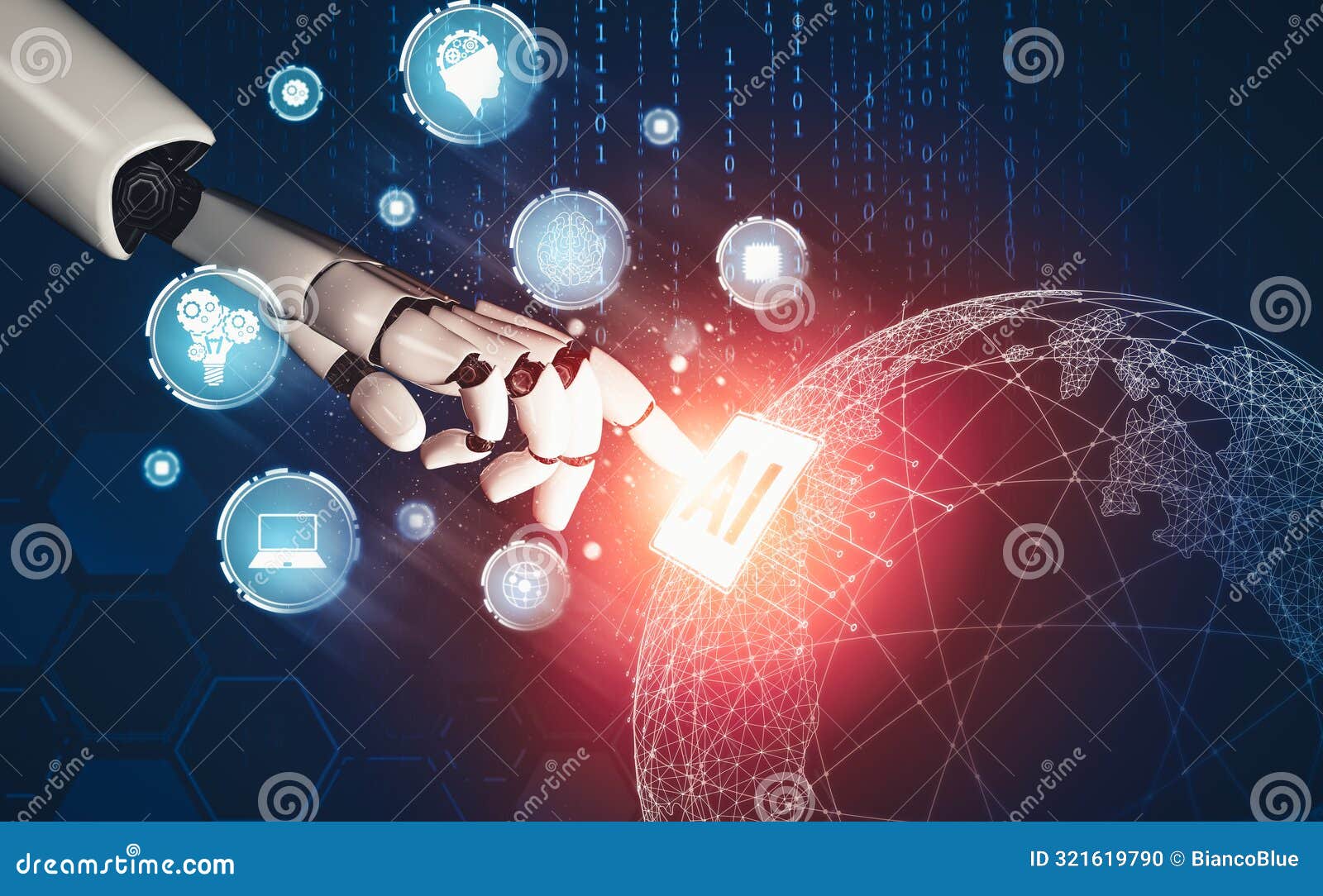 MLP Futuristic AI Thinking of Droid Robot Artificial Intelligence ...