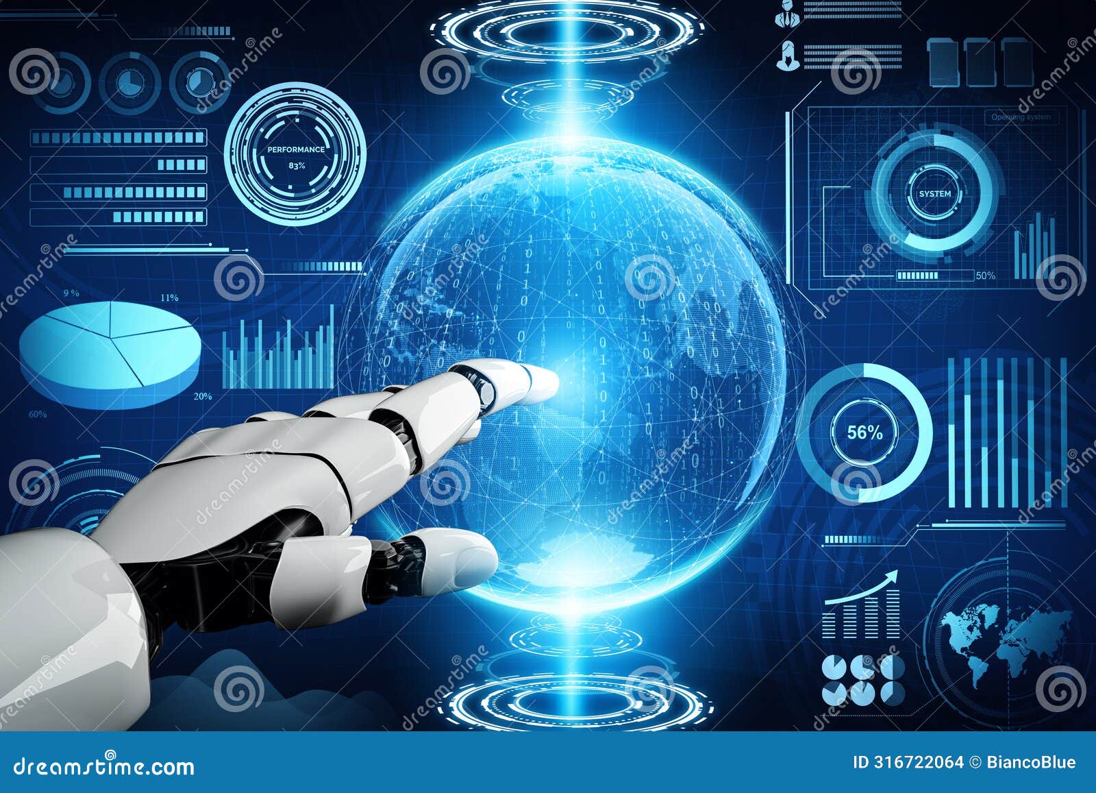 MLP Futuristic Robot Artificial Intelligence Concept. Stock ...