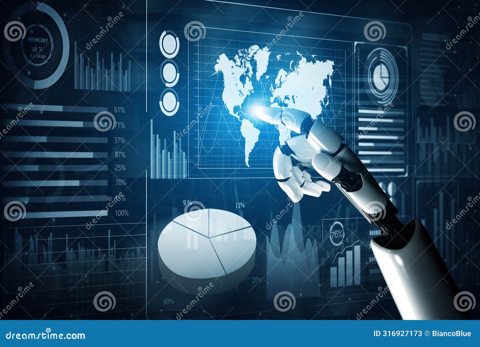 MLP Futuristic Robot Artificial Intelligence Concept. Stock ...